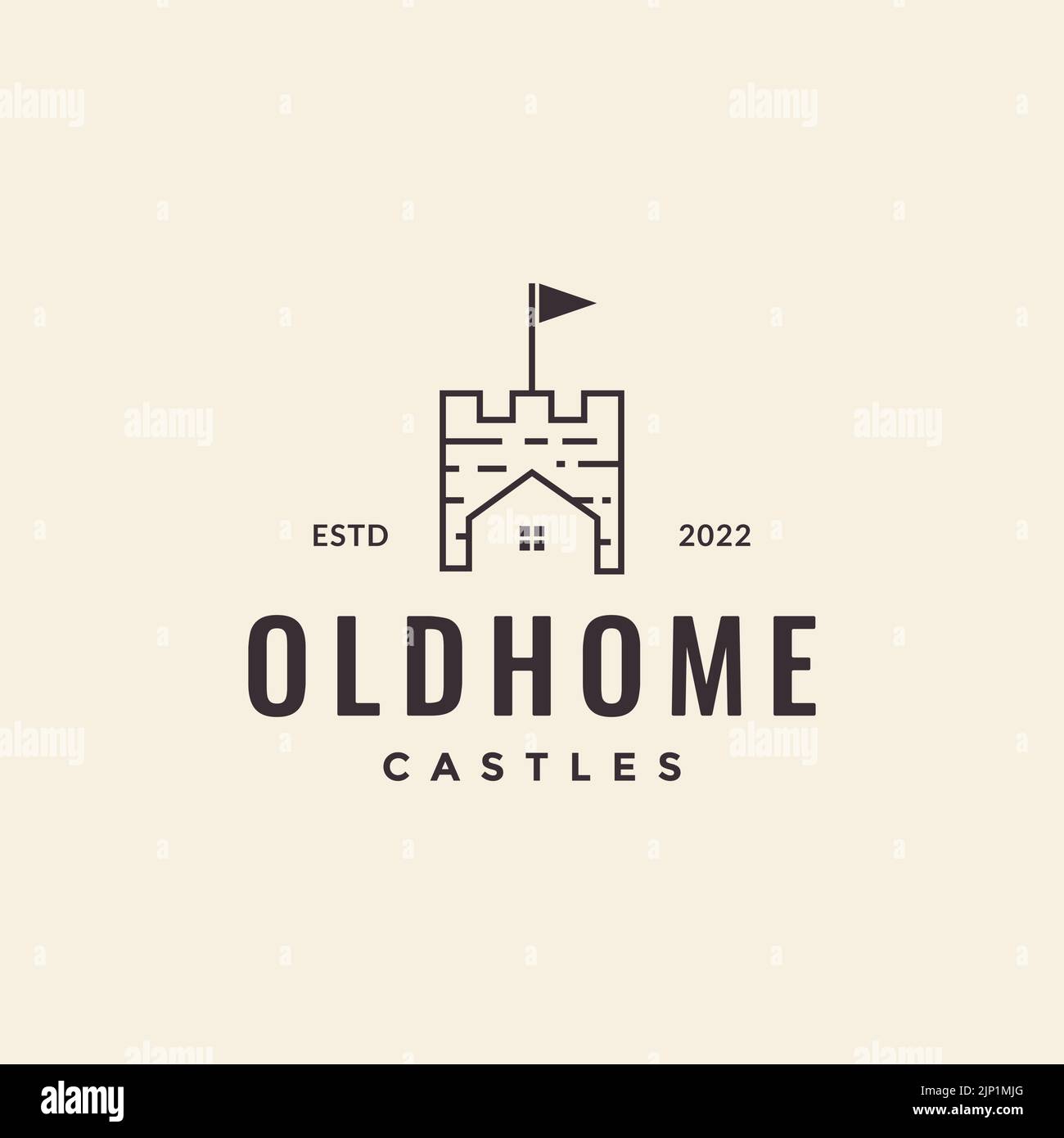 Rustic castle Stock Vector Images - Alamy