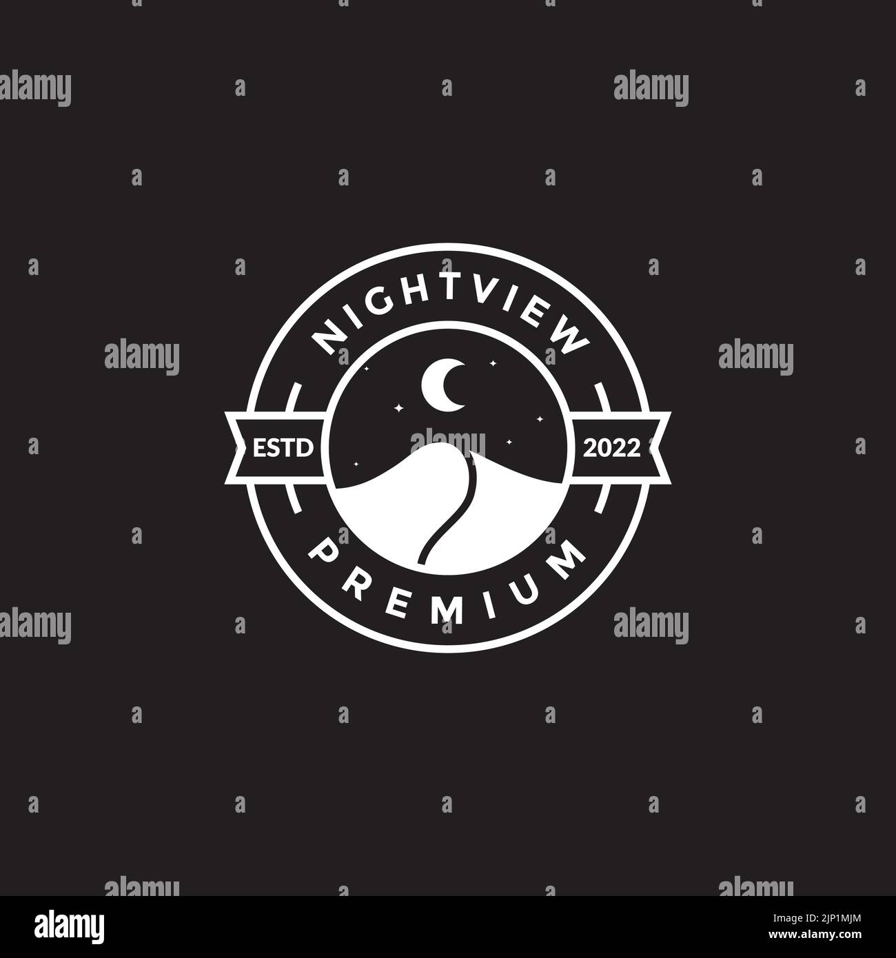 Cloud logo crescent moon Stock Vector Images - Alamy