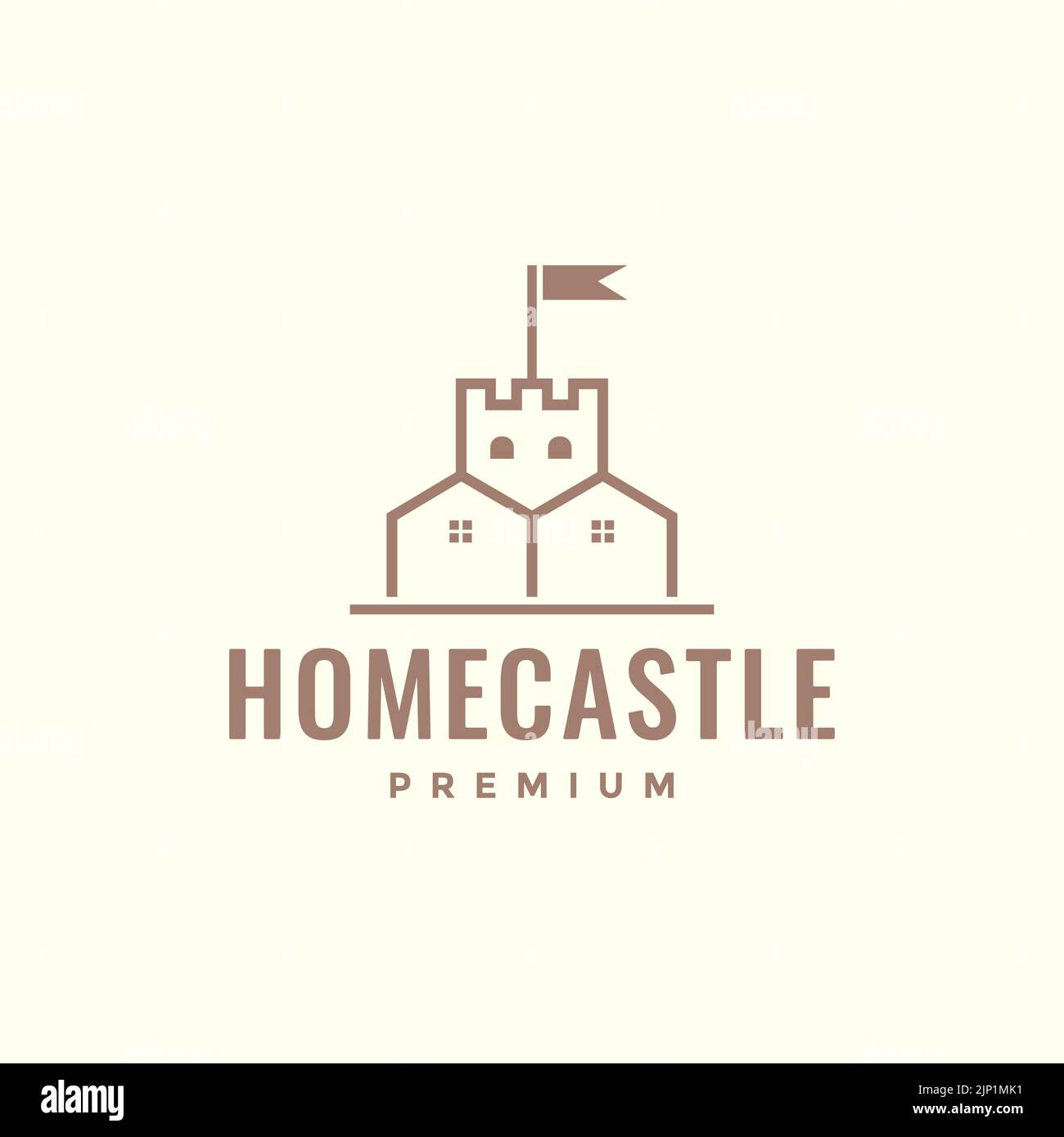 home castle and flag logo design Stock Vector Image & Art - Alamy