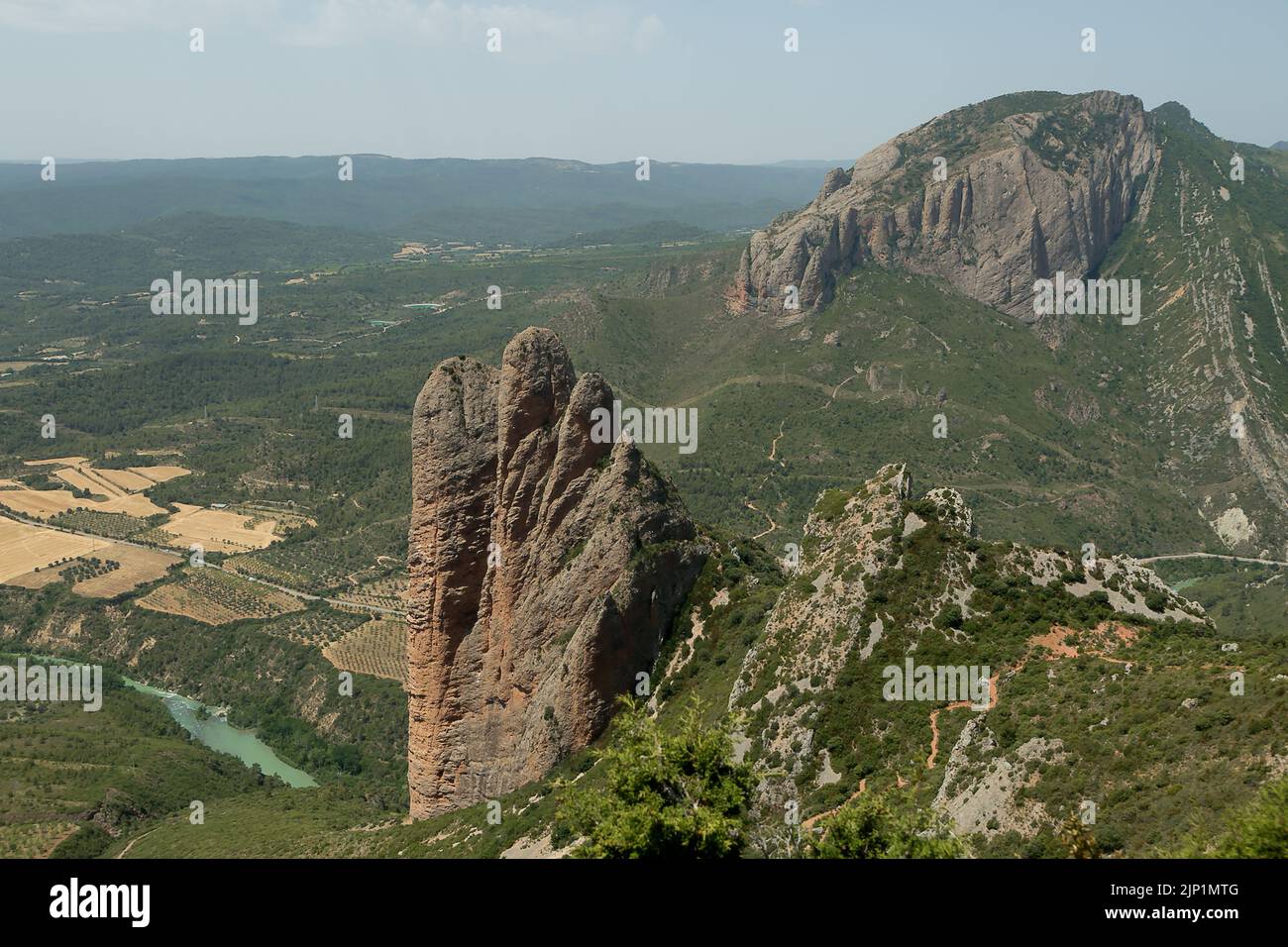 Geological formation of the mallos de Riglos in Huesca, Aragon. Place ...