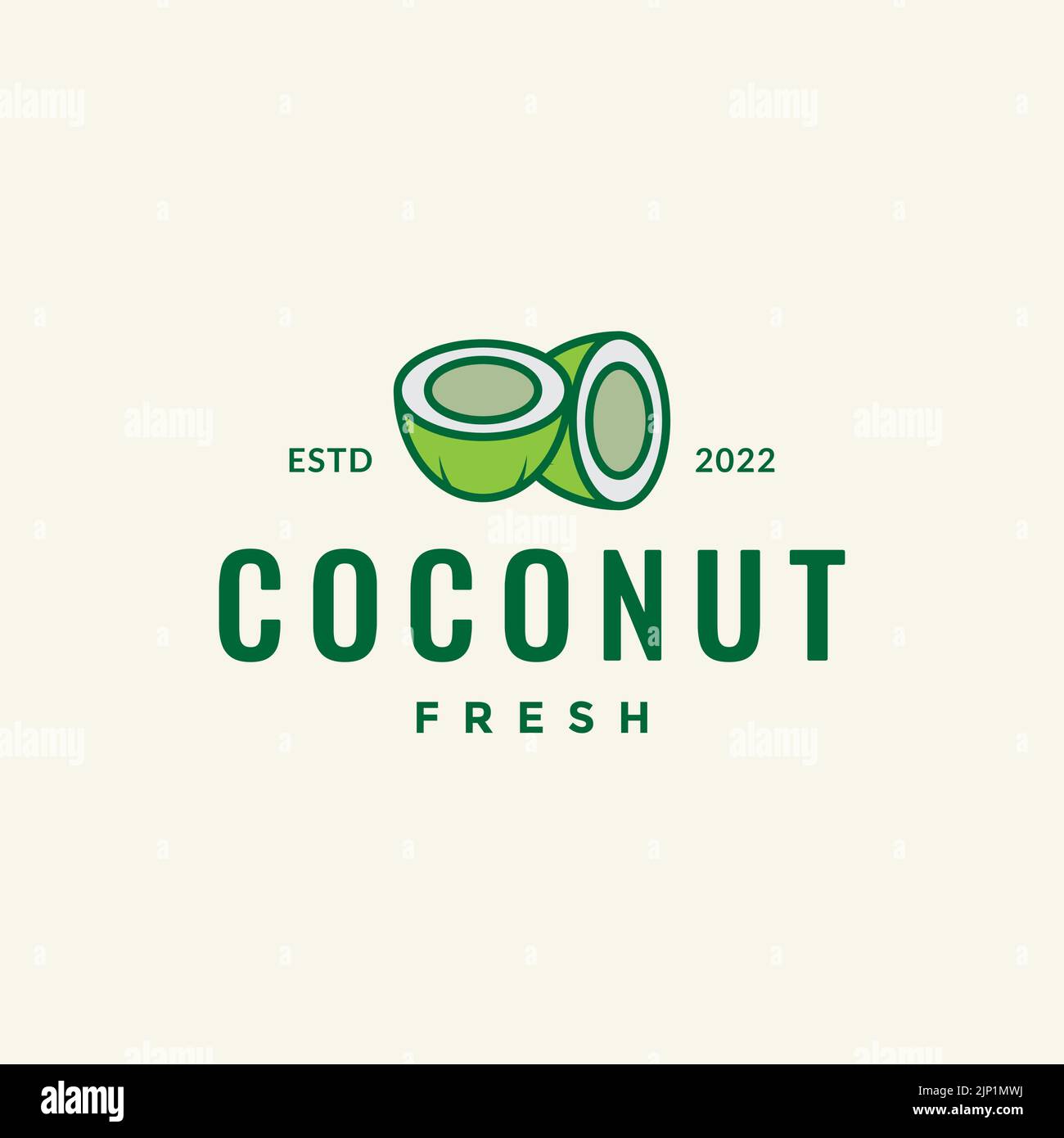 Coconut oil cosmetic cream Stock Vector Images - Alamy