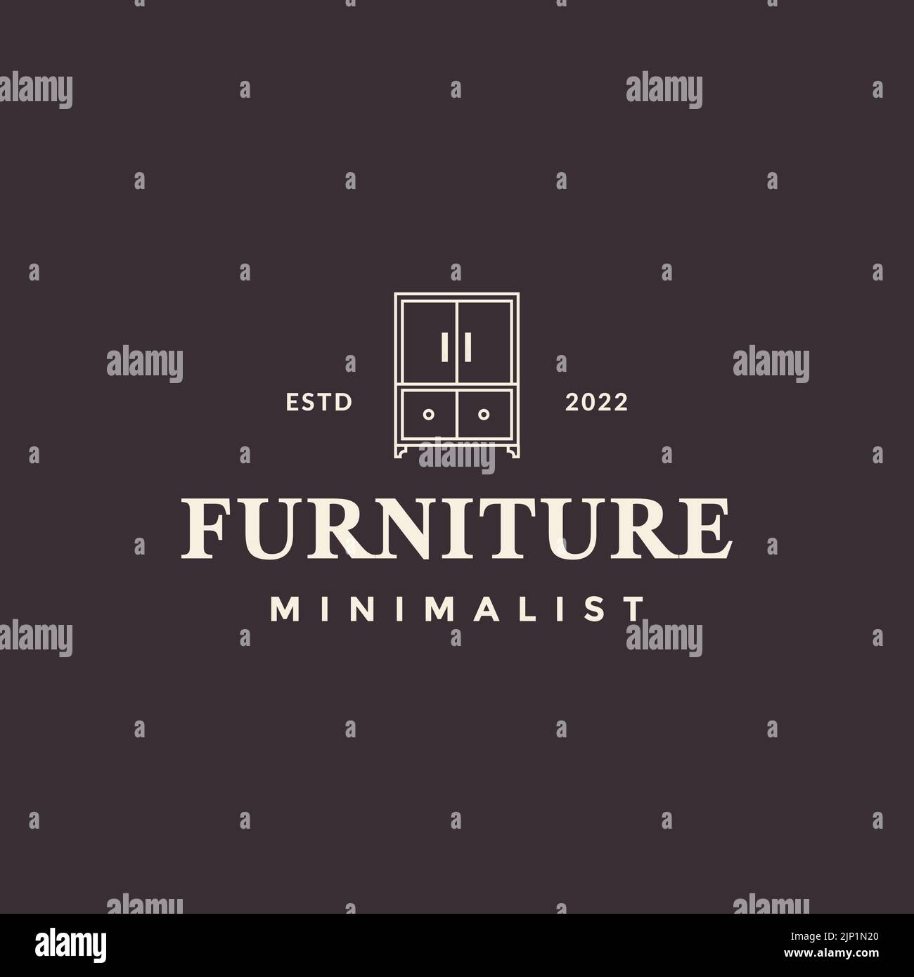 hipster luxury minimalist cupboard logo design Stock Vector Image & Art ...