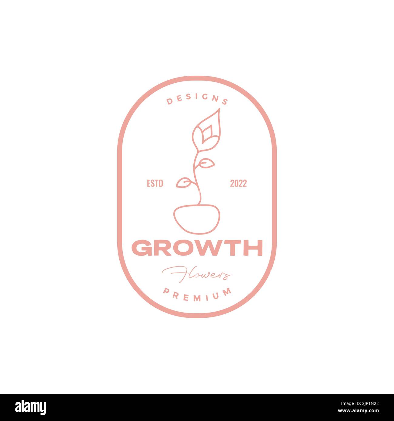 Bud minimalist logo hi-res stock photography and images - Alamy
