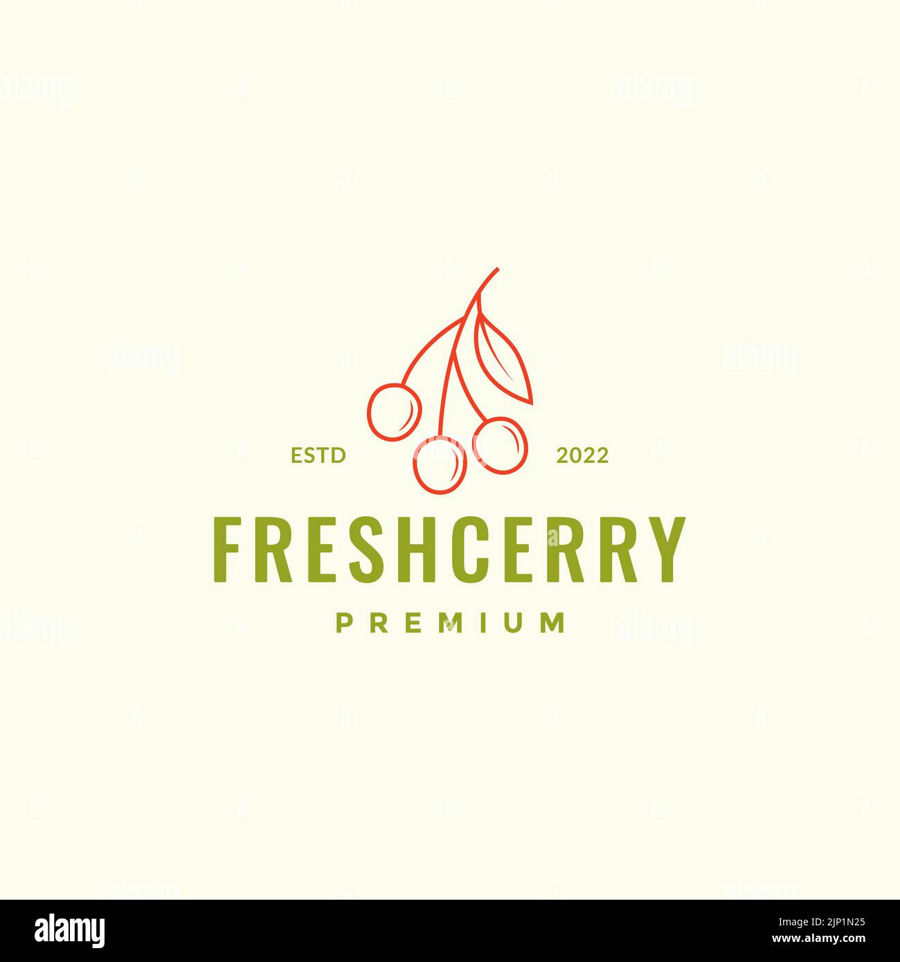 Fresh delicious cherry strawberry Stock Vector Images - Alamy