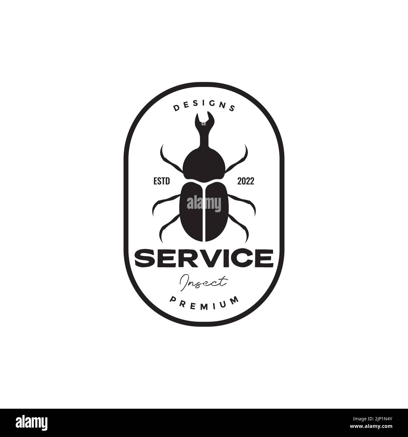 beetle service badge logo design Stock Vector Image & Art - Alamy