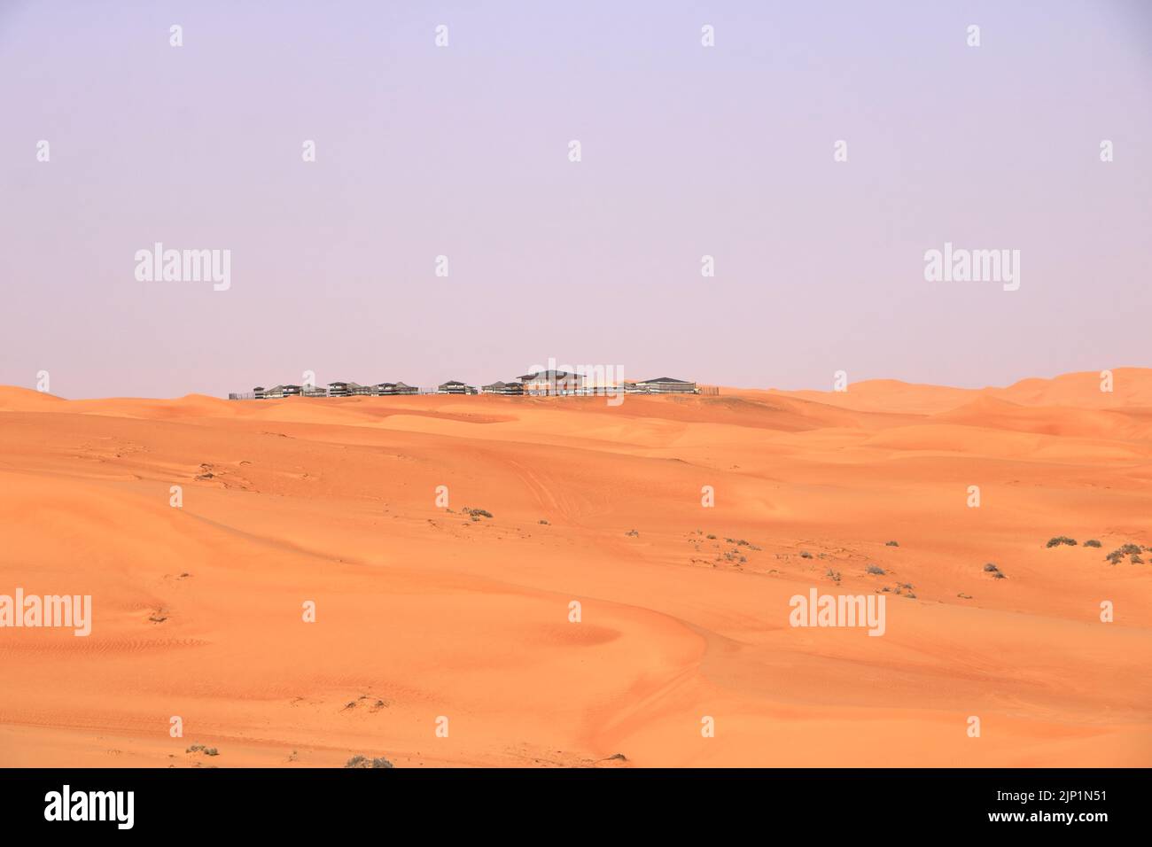 Bedouin style camping beside a huge sand dune at the Wahiba Sands ...