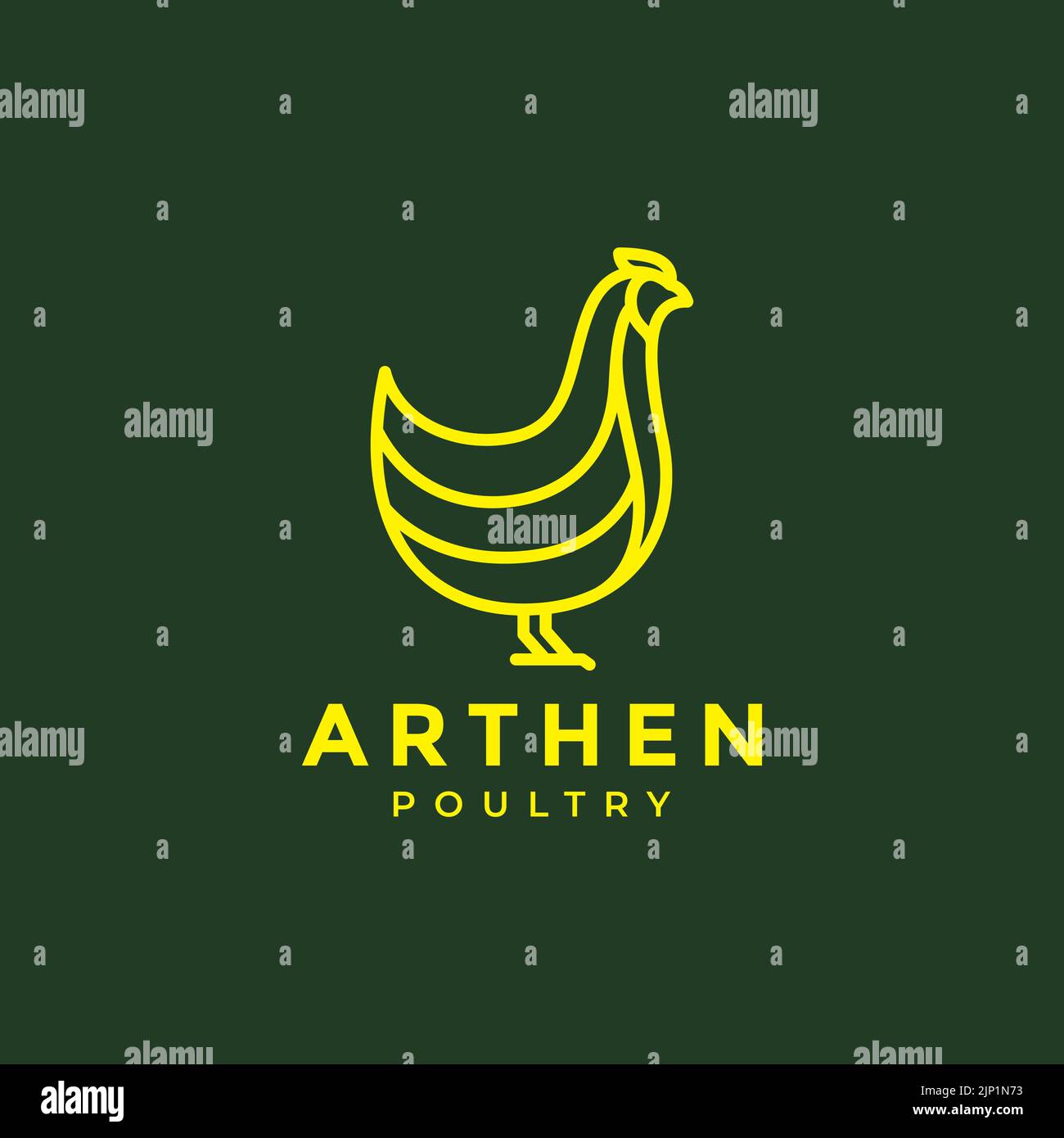 art line hen poultry logo design Stock Vector Image & Art - Alamy