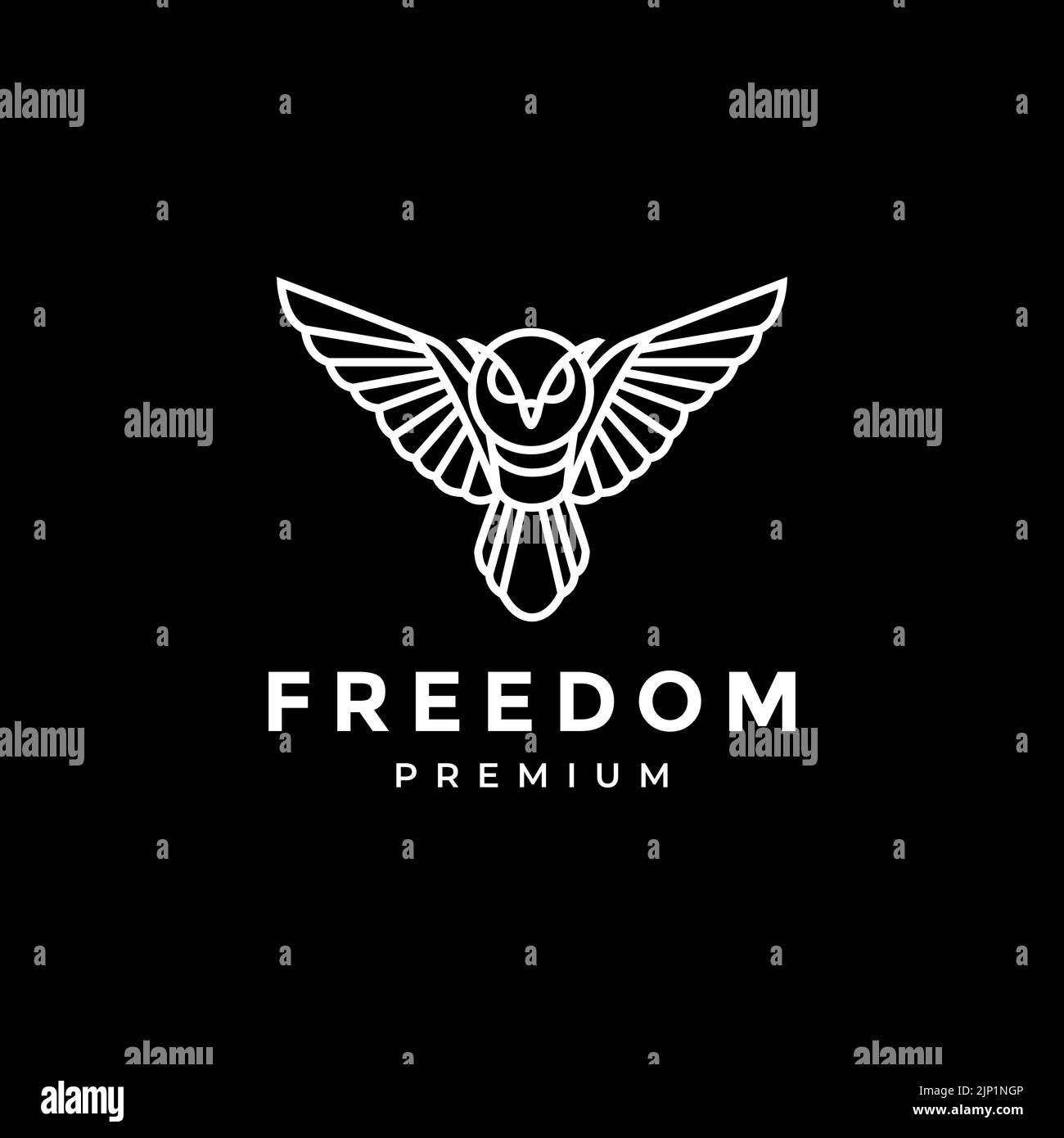 line geometric fly owl logo design Stock Vector Image & Art - Alamy