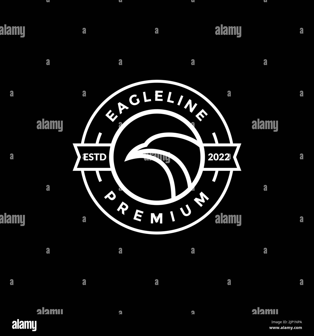 modern circle badge with eagle logo design Stock Vector Image & Art - Alamy