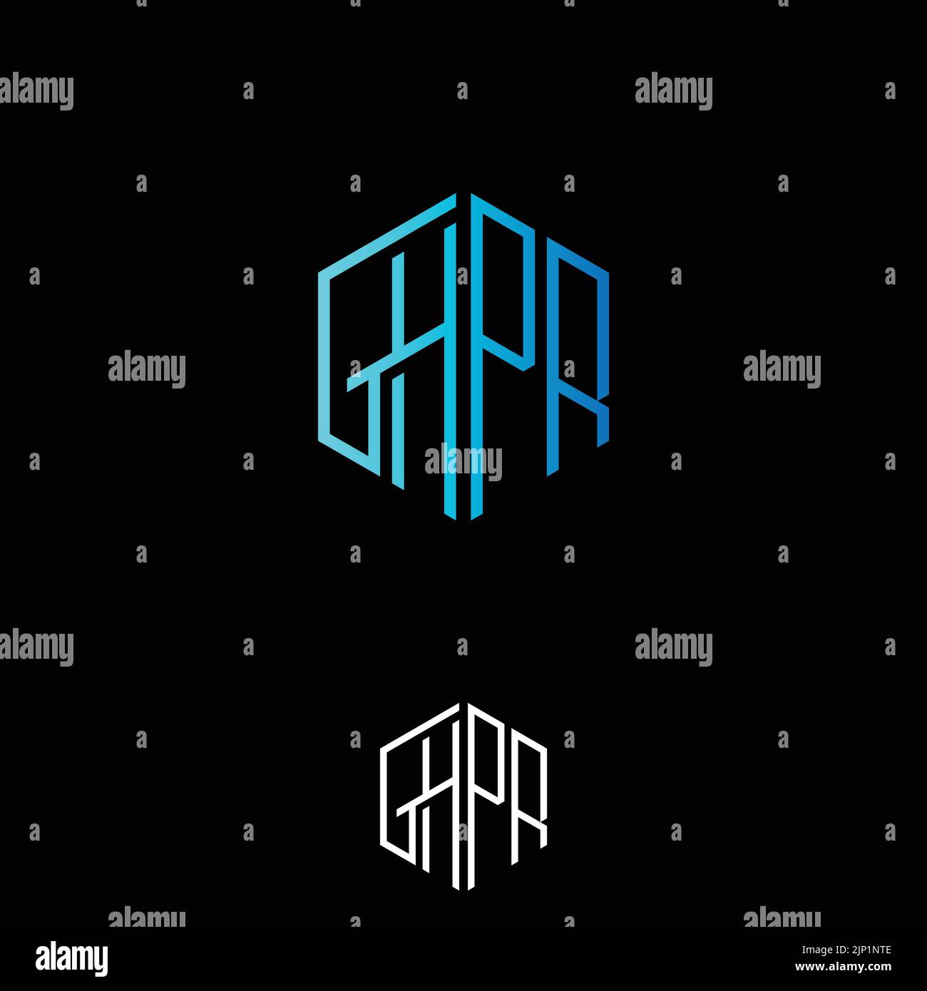 GHPR logo initial letter design template vector design symbol. Vector ...