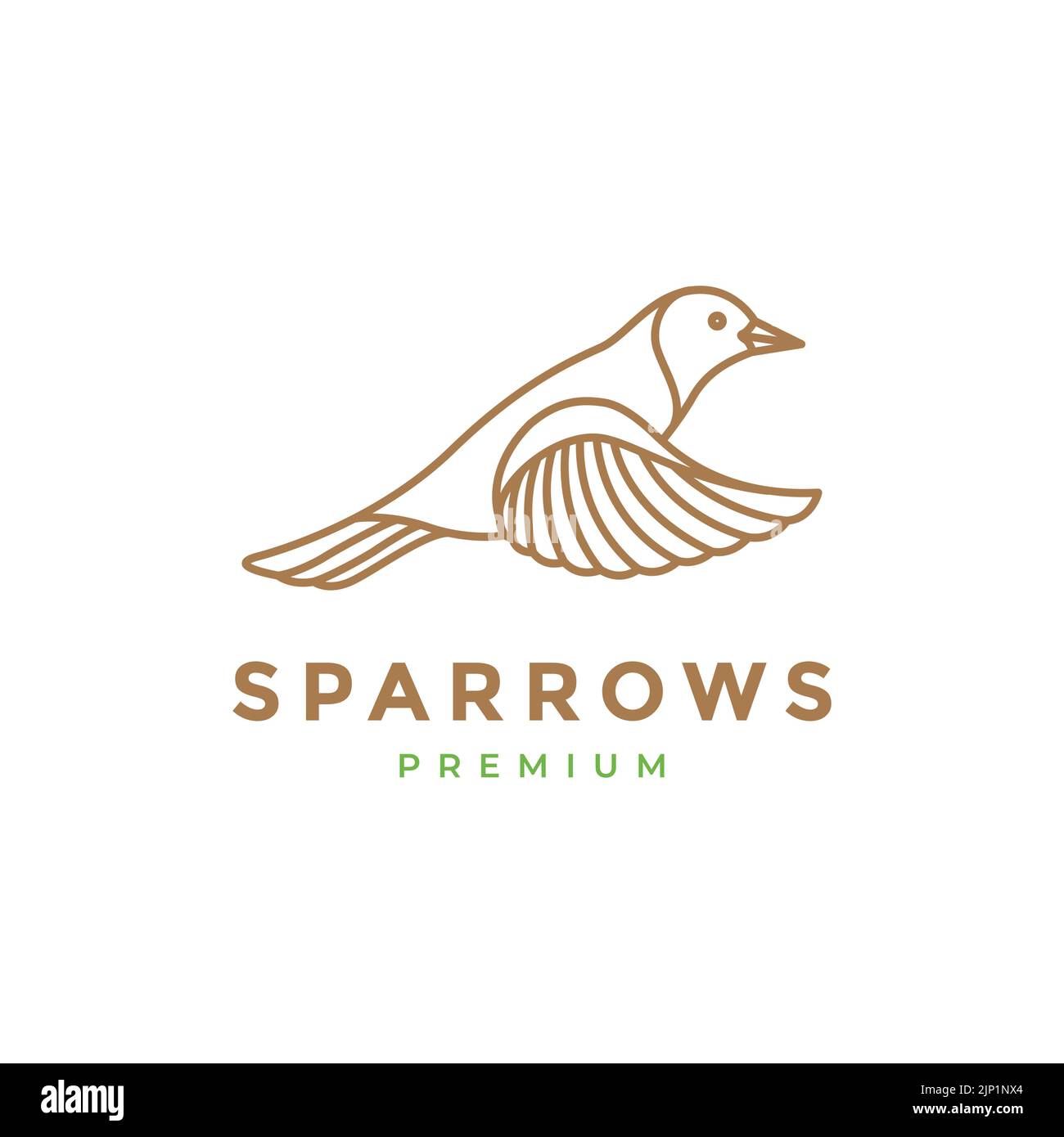 sparrow line modern logo design Stock Vector Image & Art - Alamy