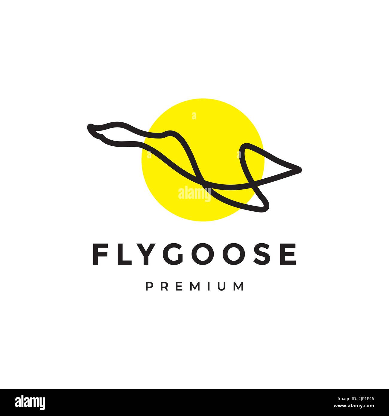 abstract modern line fly goose logo design Stock Vector Image & Art - Alamy