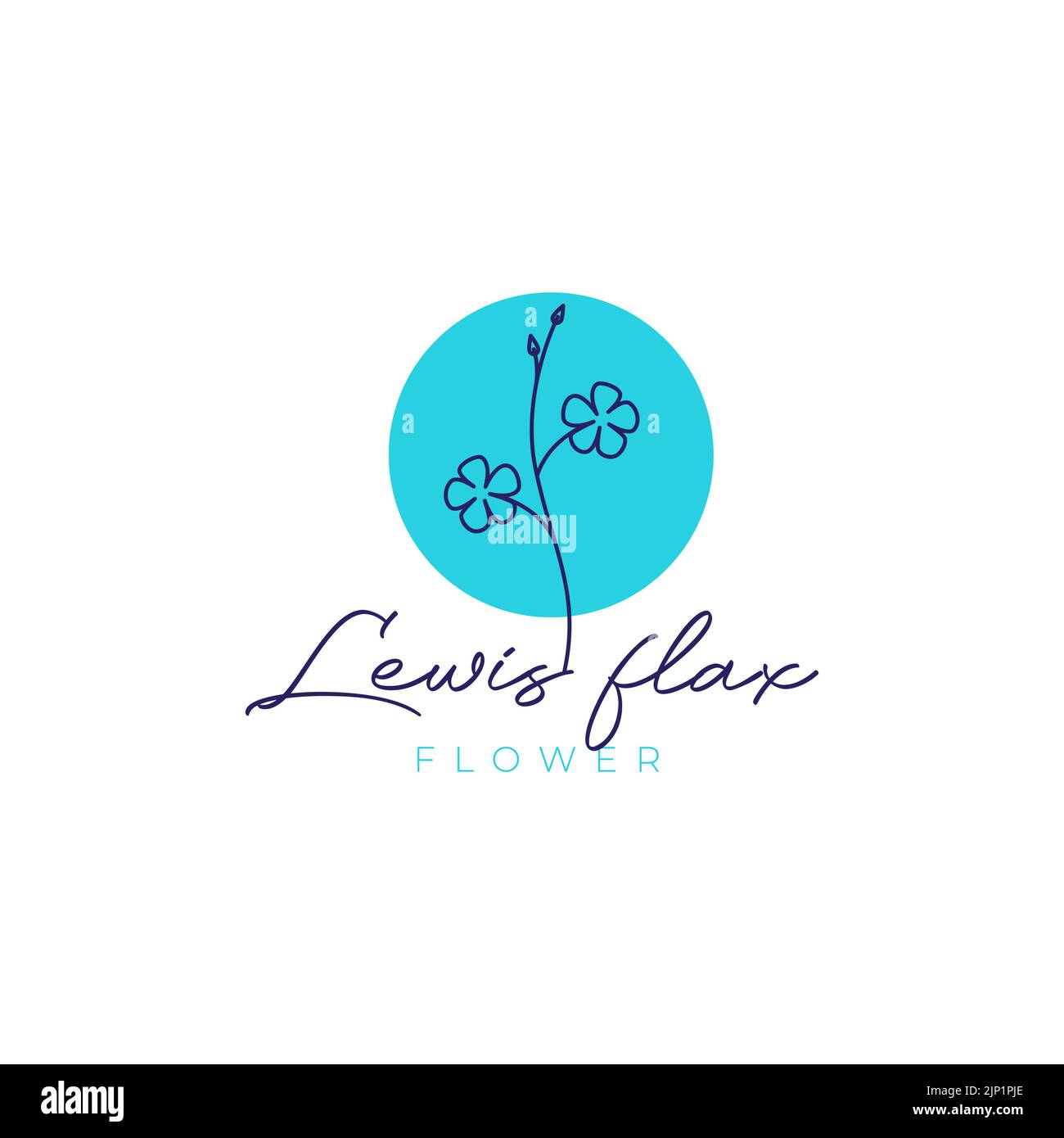 flower lewis flax logo design Stock Vector Image & Art - Alamy
