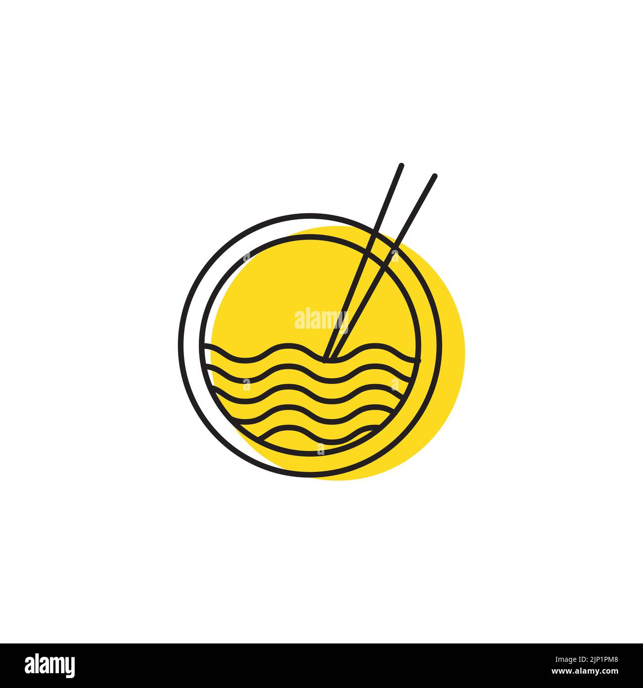 Yellow ramen noodles spaghetti Stock Vector Images - Alamy