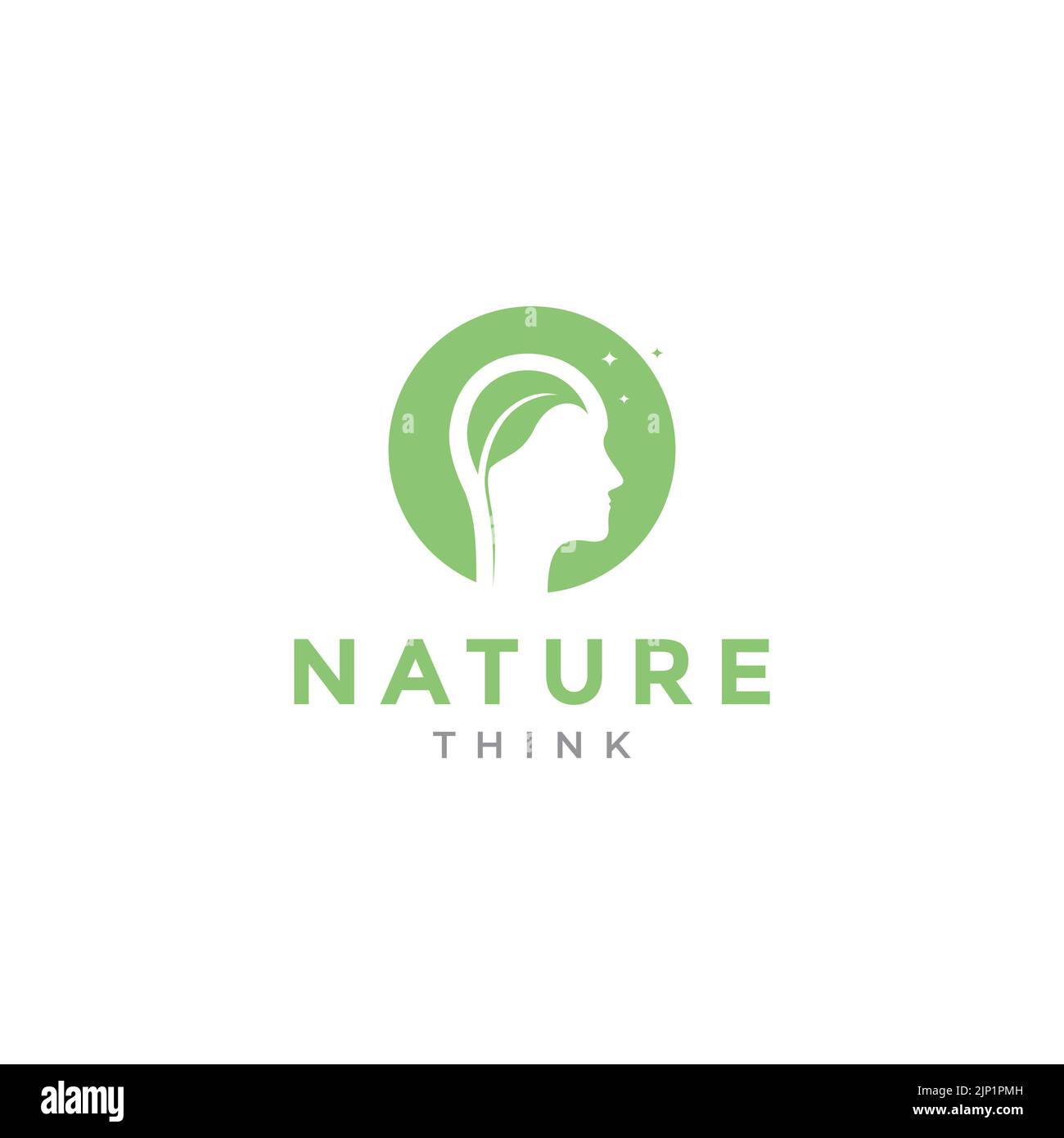 human with leaf mind logo design Stock Vector Image & Art - Alamy