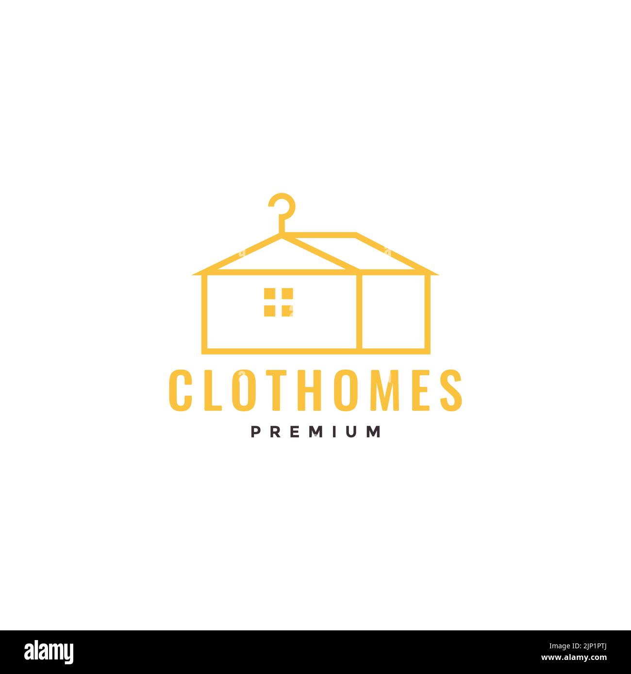 home with hanger logo design Stock Vector Image & Art - Alamy
