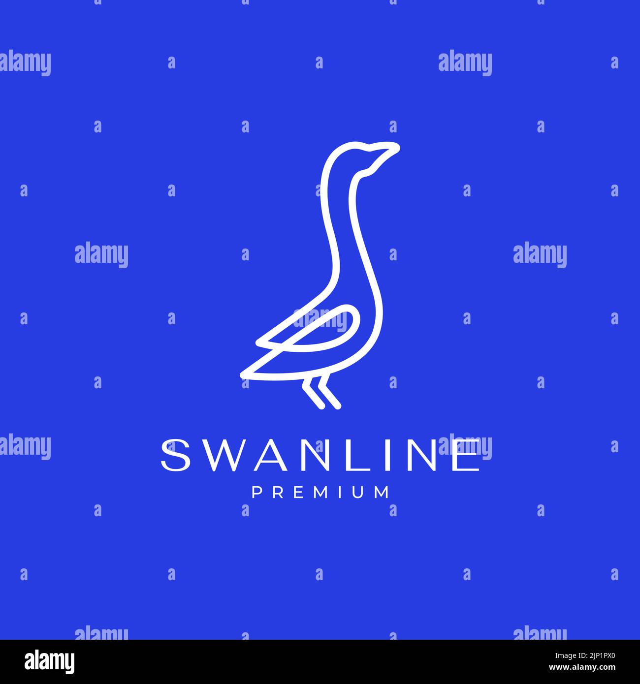 Modern Lines Swan Goose Logo Design Stock Vector Image And Art Alamy