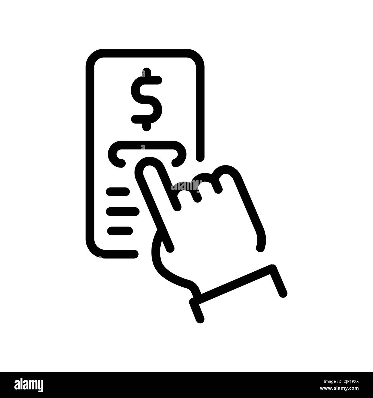 Choice of tariff plan black line icon. Online promotion. Pictogram for ...