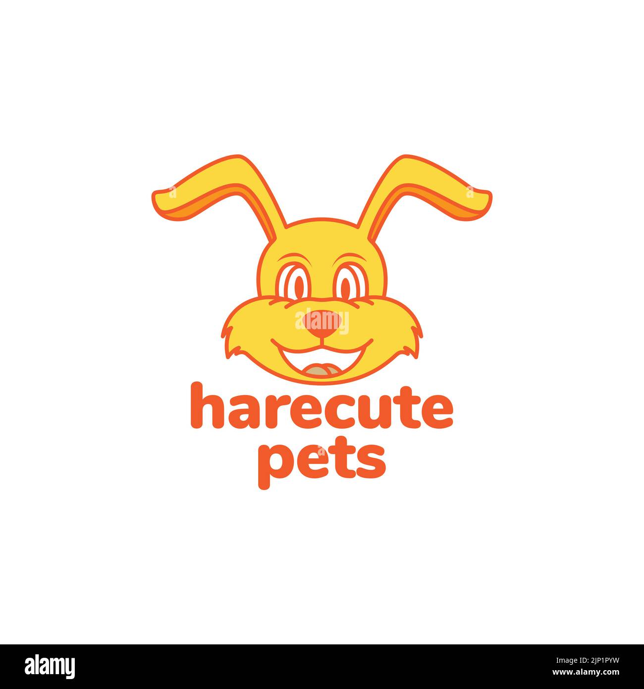 Head Cartoon Rabbit Hare Smile Logo Design Stock Vector Image And Art Alamy