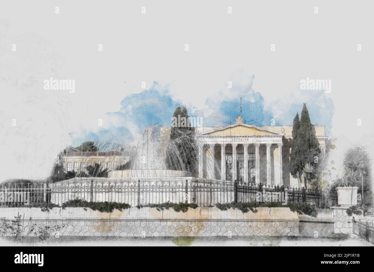 Zappeion court exhibition center in Athens, Greece Stock Photo - Alamy