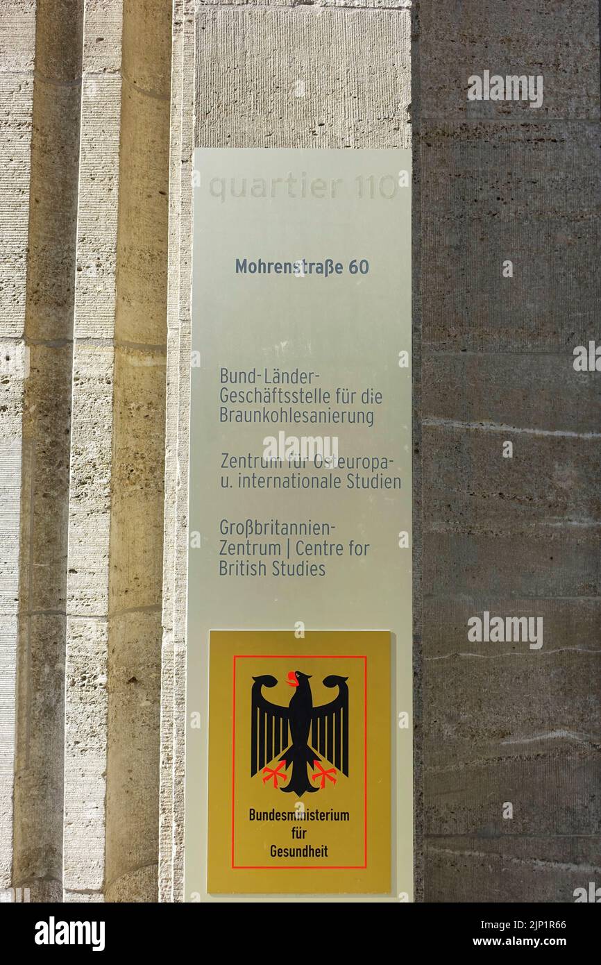 Federal Ministry of Health, BMG, Berlin Stock Photo - Alamy