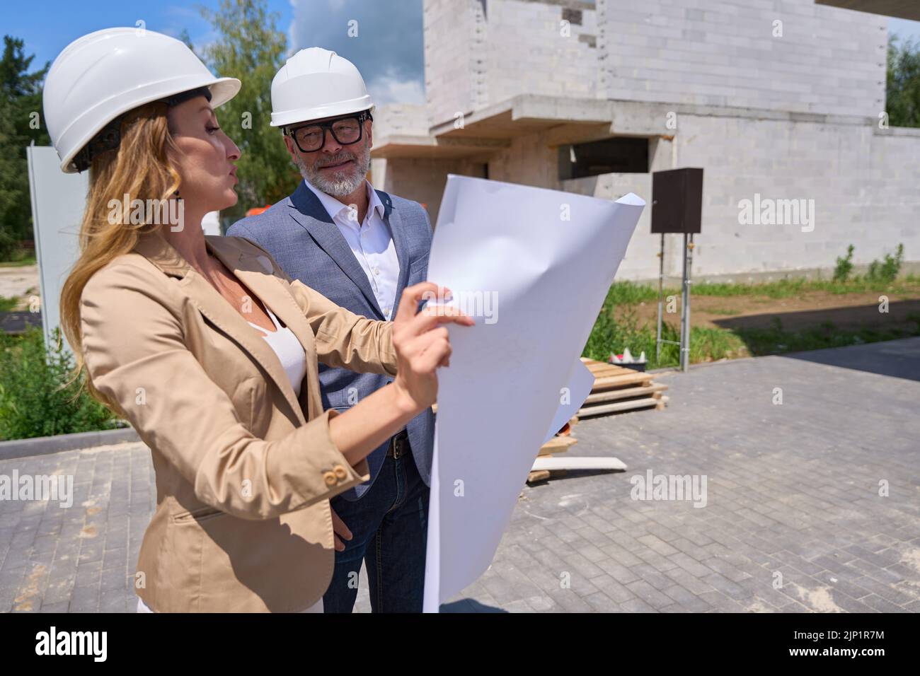 Project manager and client and builder hi-res stock photography and ...