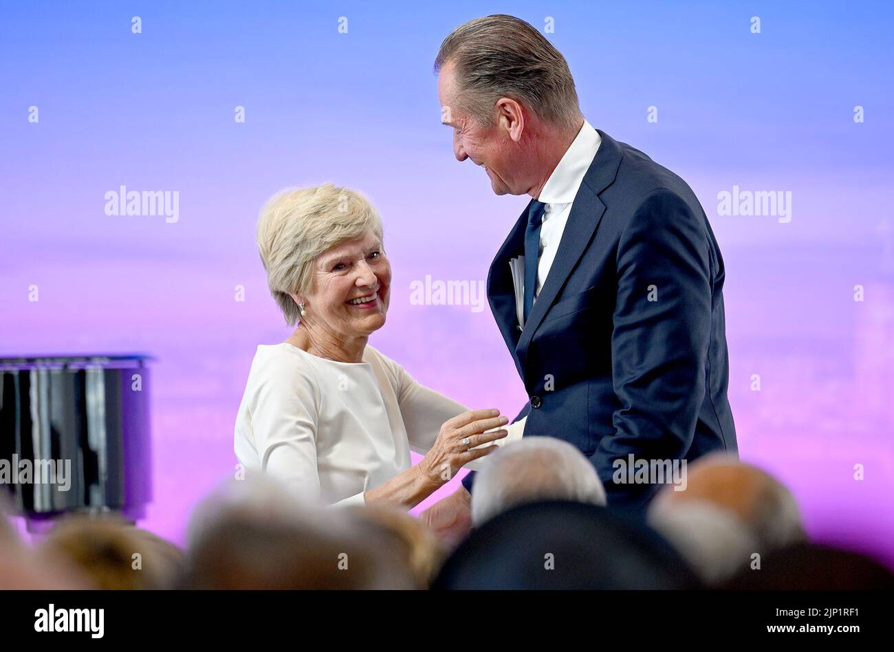 Berlin, Germany. 15th Aug, 2022. Friede Springer, major shareholder ...
