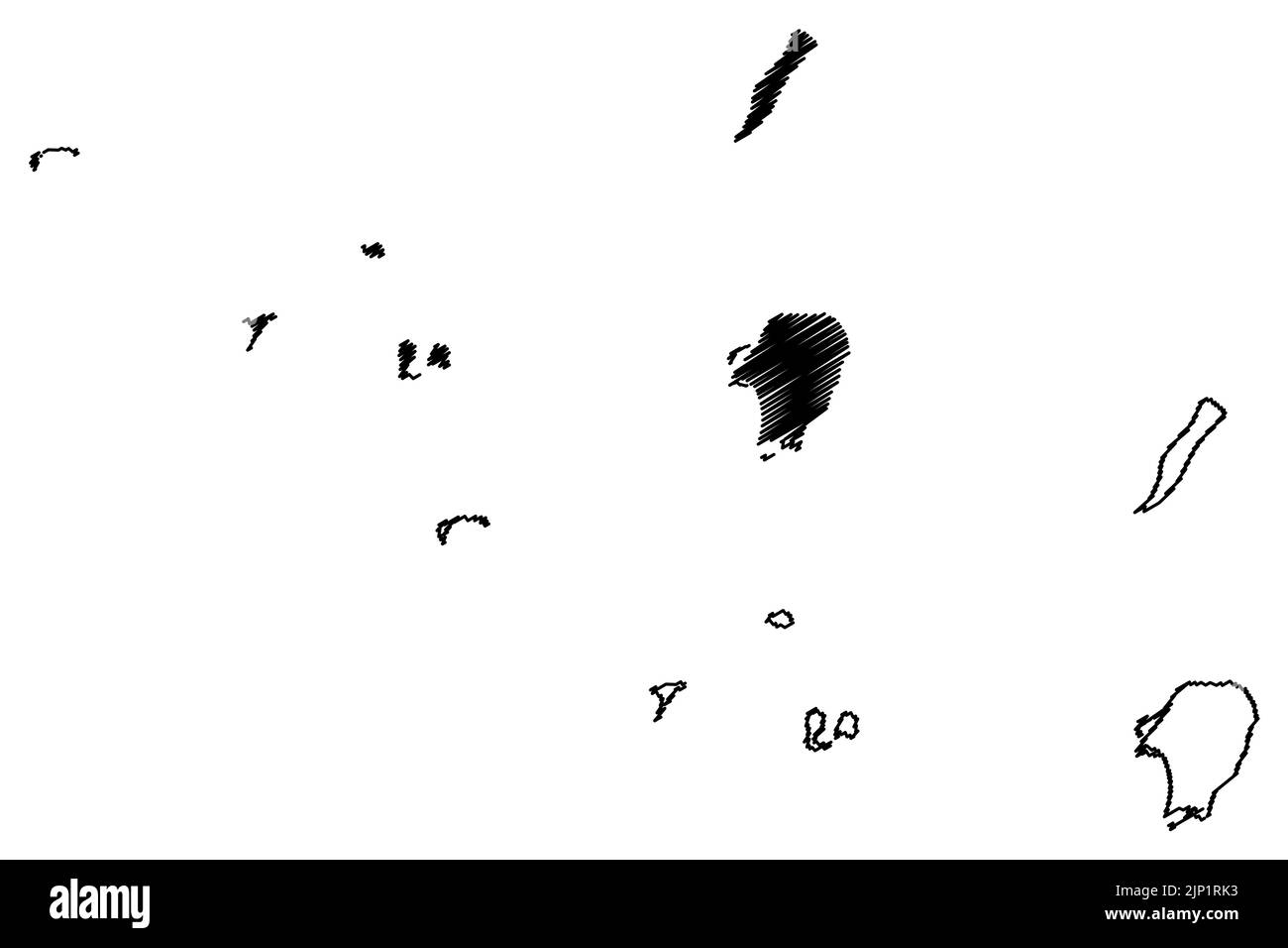 Zeila Archipelago (Republic of Somaliland) map vector illustration ...