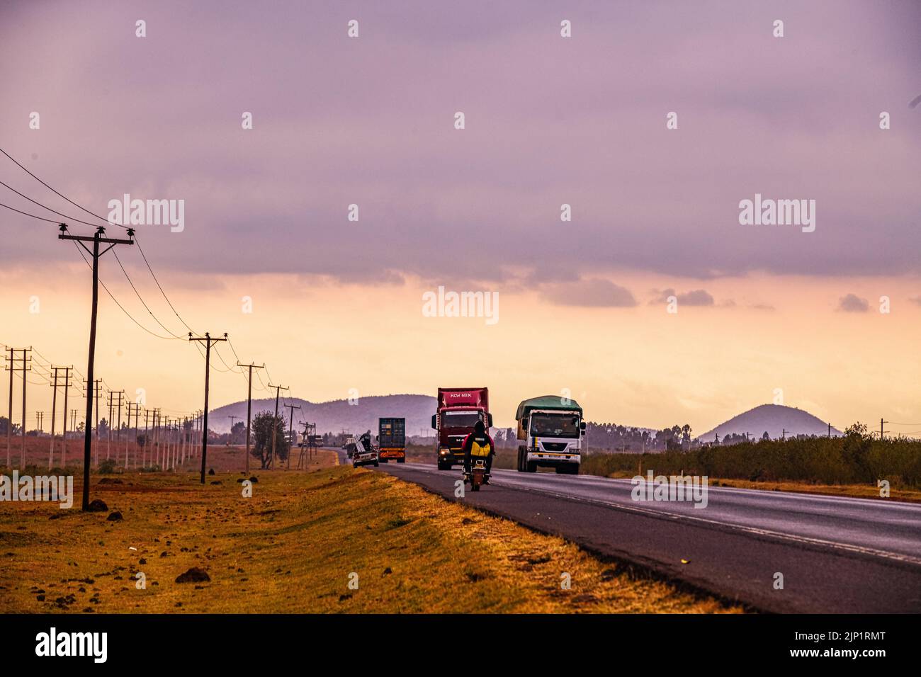 Kenya Highway Road Tarmac Mombasa Emali Oloitoktok Kajiado County Kenya ...