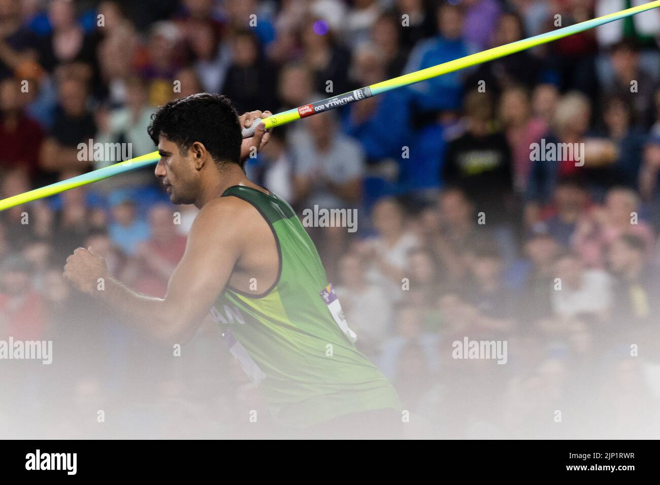 07-8-22 - Arshad Nadeem, Pakistan, in the men's Javelin throw final at ...