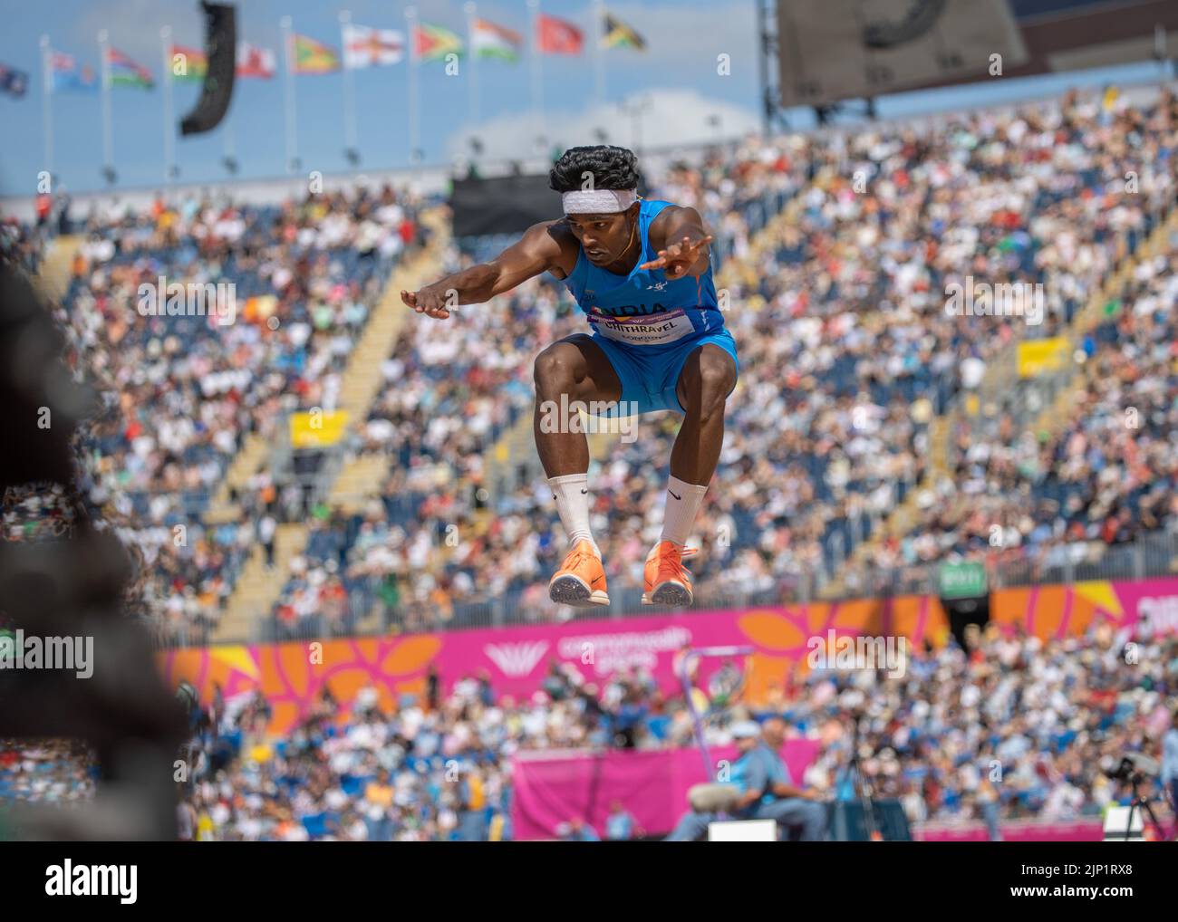 07-8-22 - Praveen Chithravel, India, in the men's triple jump final at ...