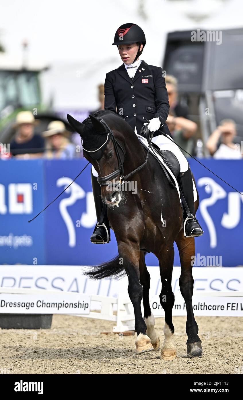 Herning, Denmark. 14th Aug, 2022. World Equestrian Games. Katrine ...