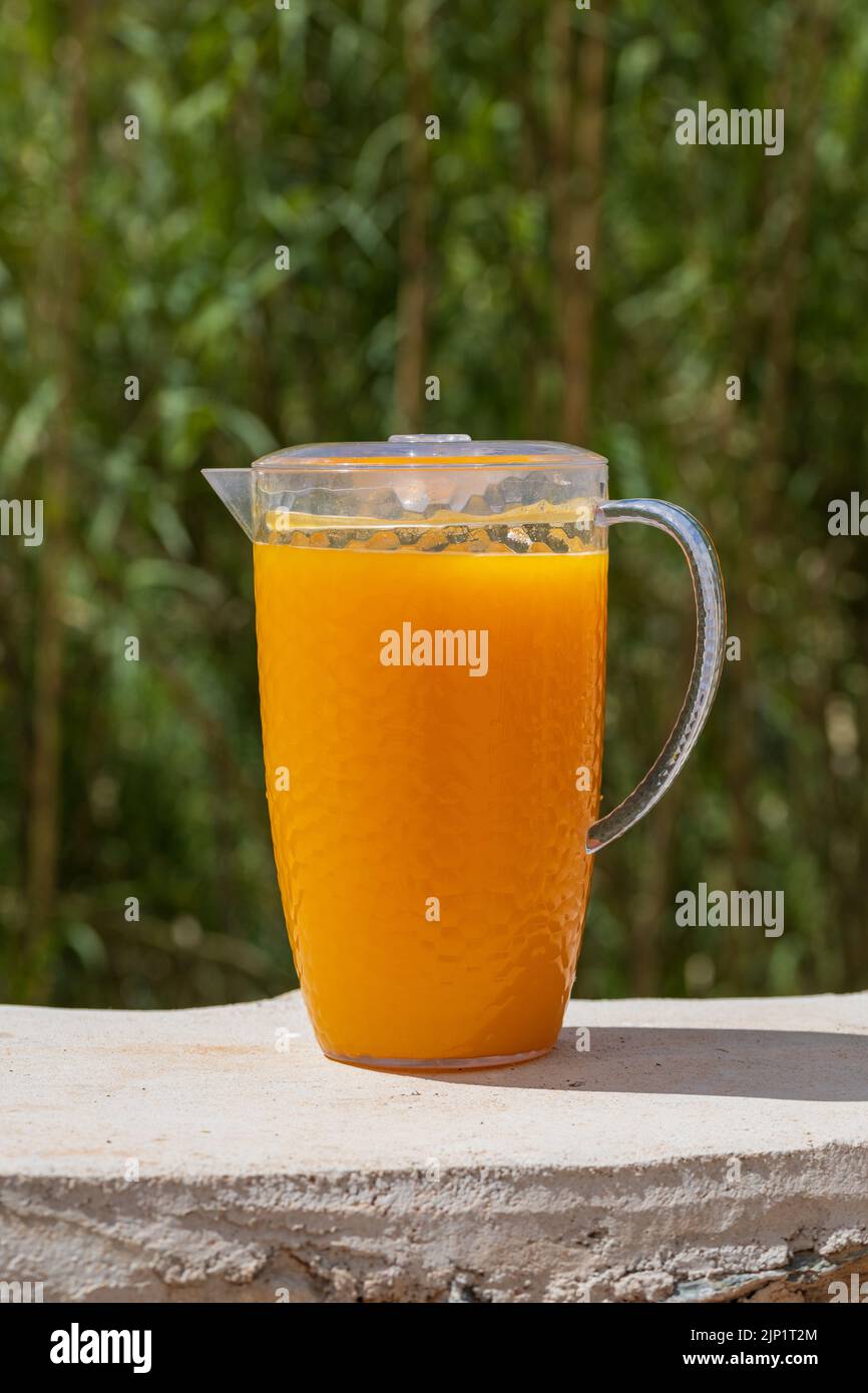 Freshly Squeezed Pure Orange Juice Stock Photo - Alamy