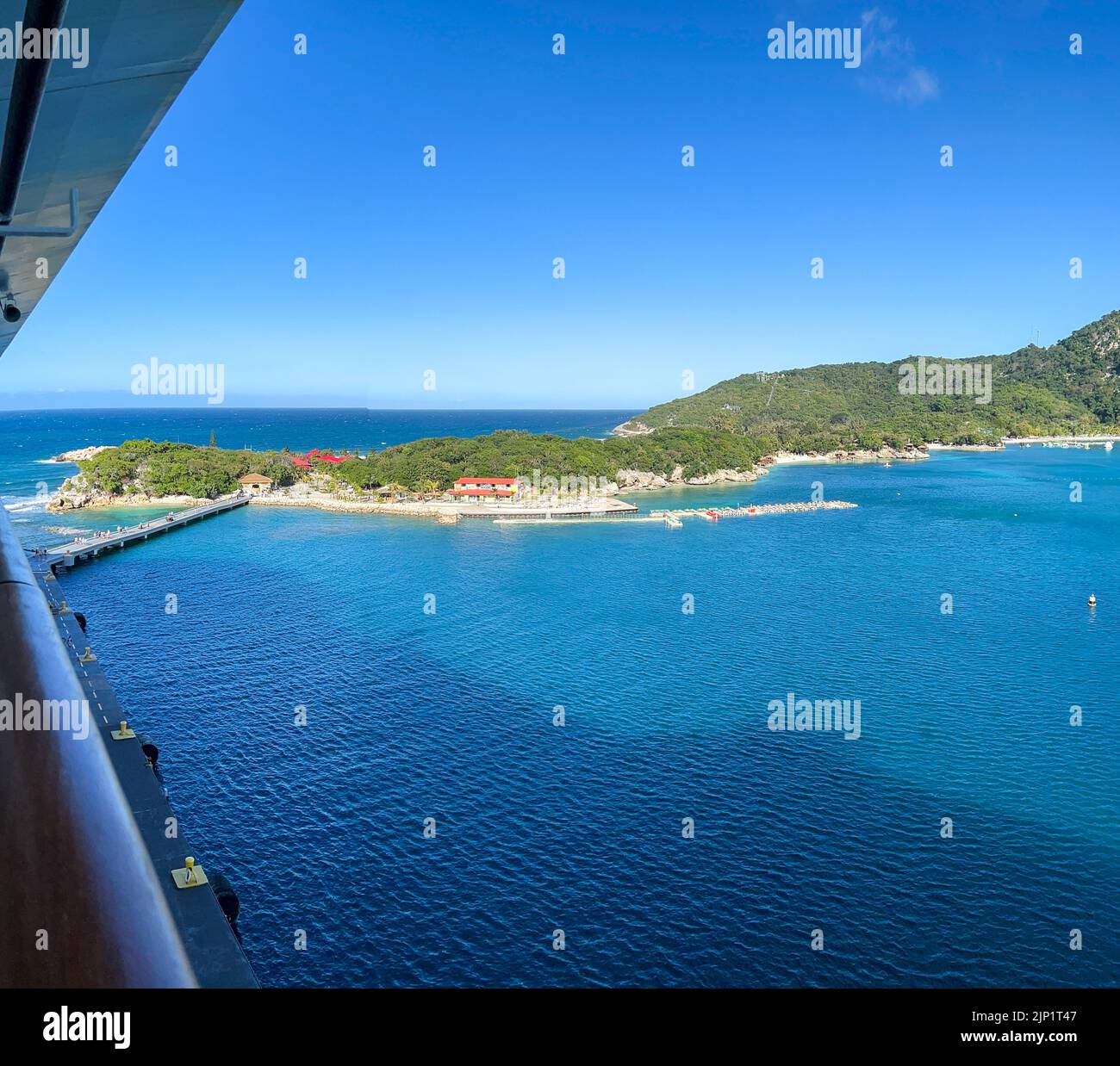 Labadee, Haiti - February 15, 2022: An aerial view of Labadee a Royal ...
