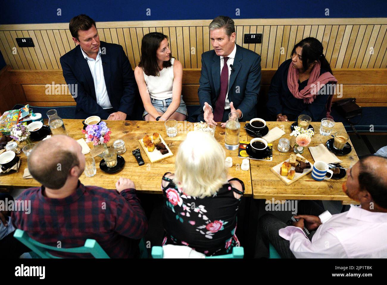 Sir Keir Starmer during a visit to ParkLife Heavitree in Exeter to ...