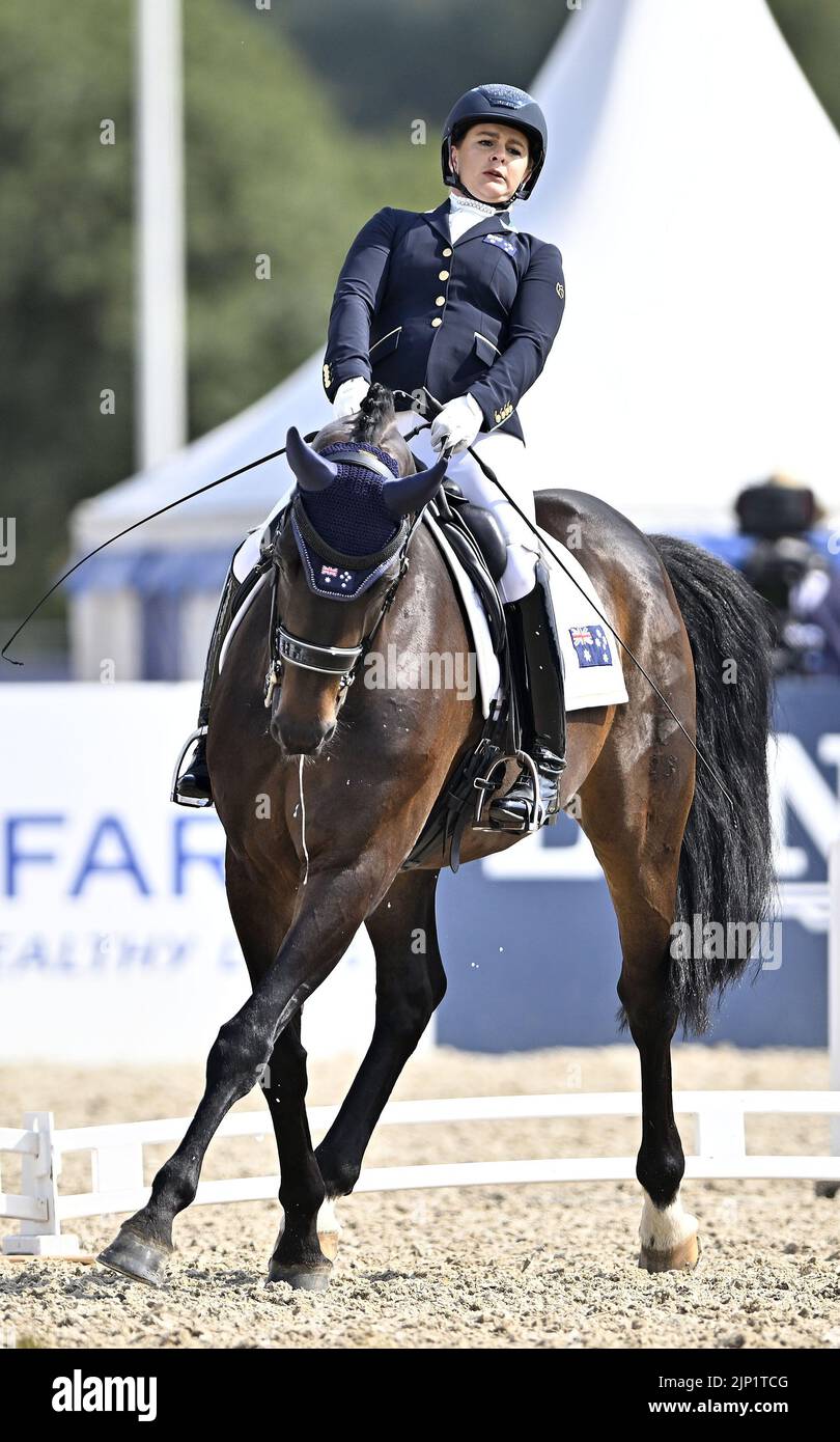 Herning. Denmark. 14 August 2022. World Equestrian Games. Emma Booth ...