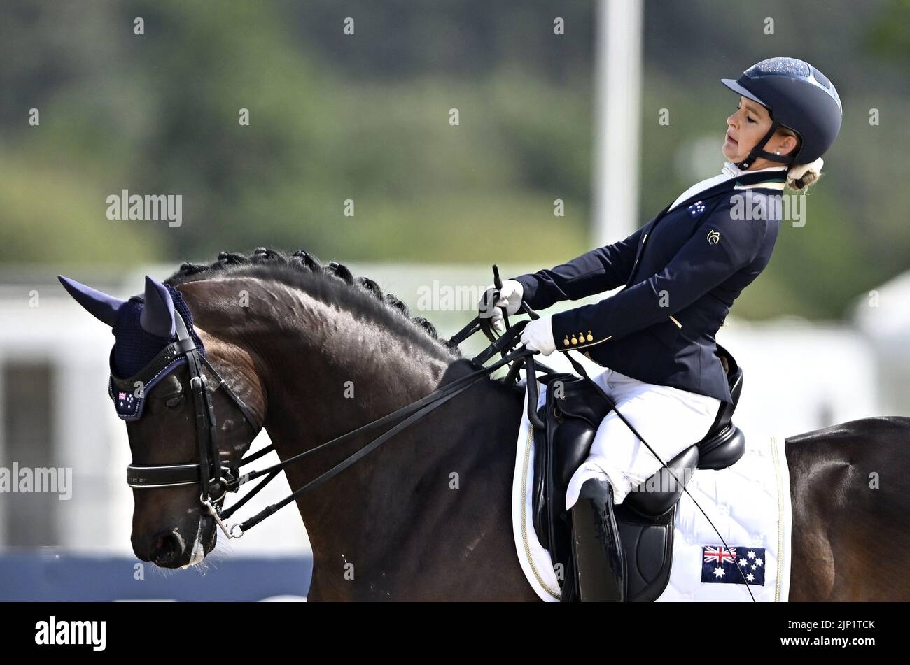 Herning. Denmark. 14 August 2022. World Equestrian Games. Emma Booth ...