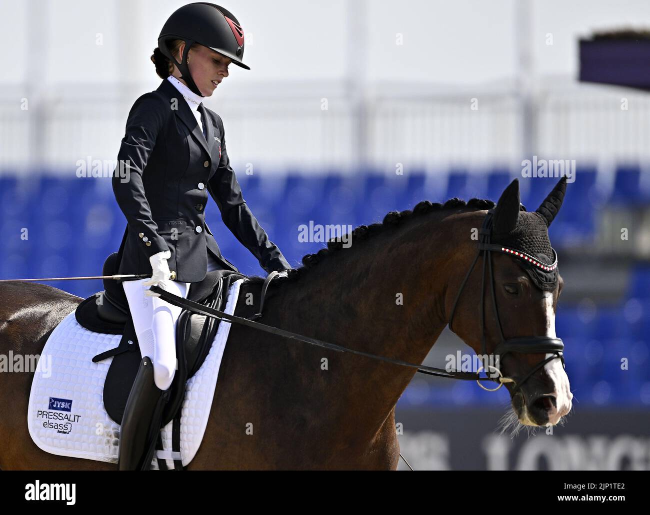 Herning. Denmark. 14 August 2022. World Equestrian Games. Karla Dyhm ...