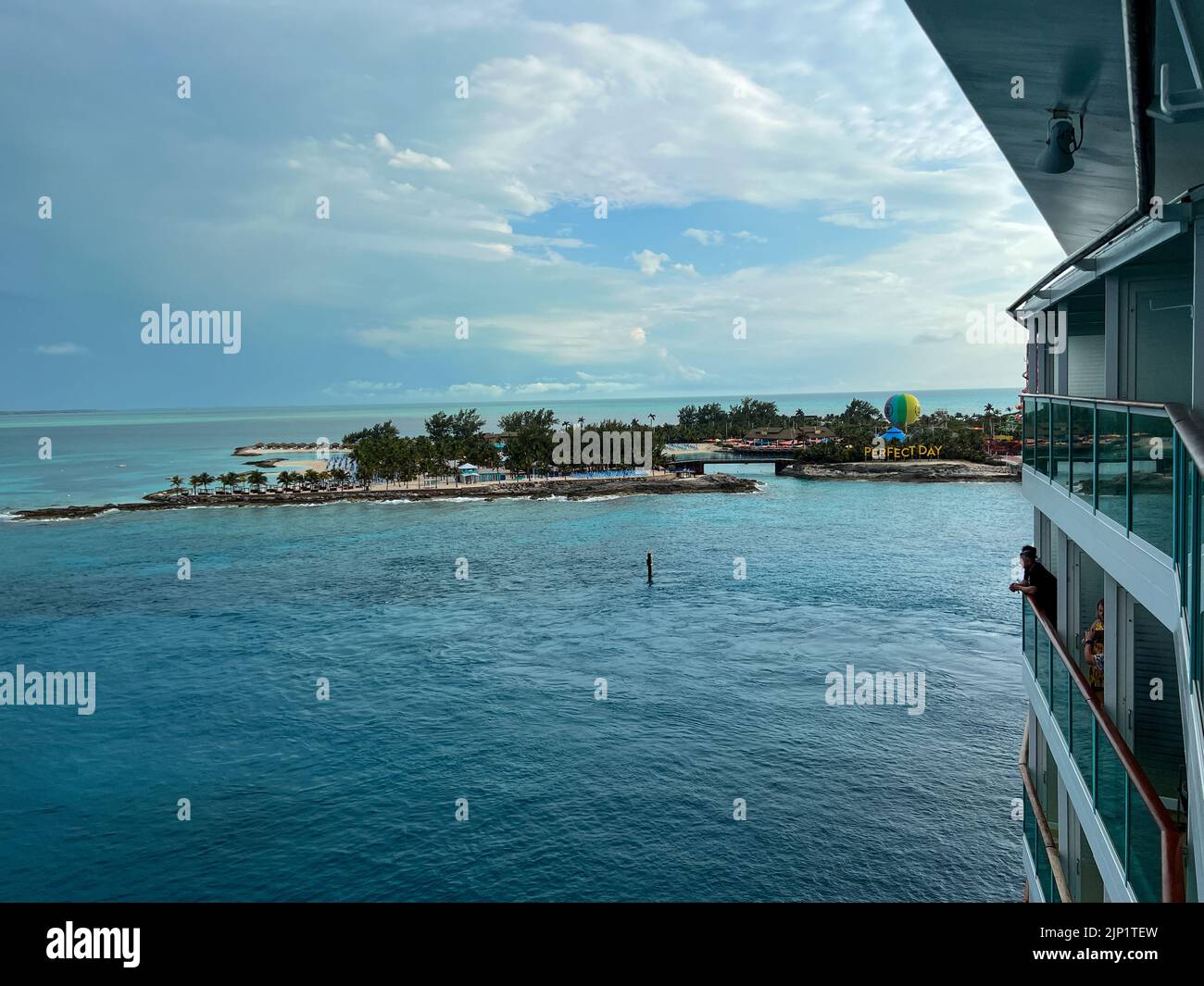 Coco Cay, Bahamas - February 13, 2022: An aerial view of Coco Cay a ...