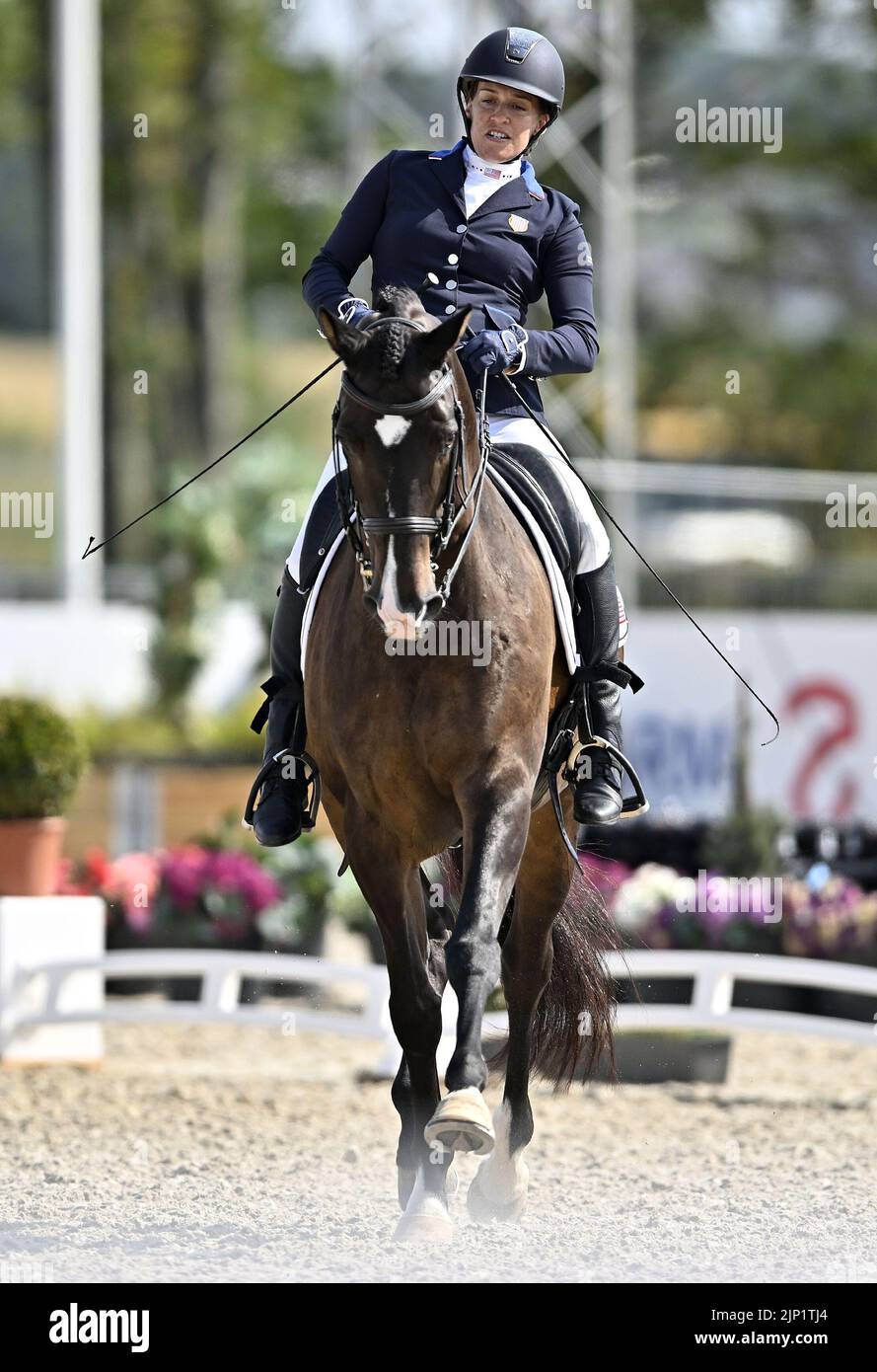 Herning, Denmark. 14th Aug, 2022. World Equestrian Games. Rebecca Hart ...