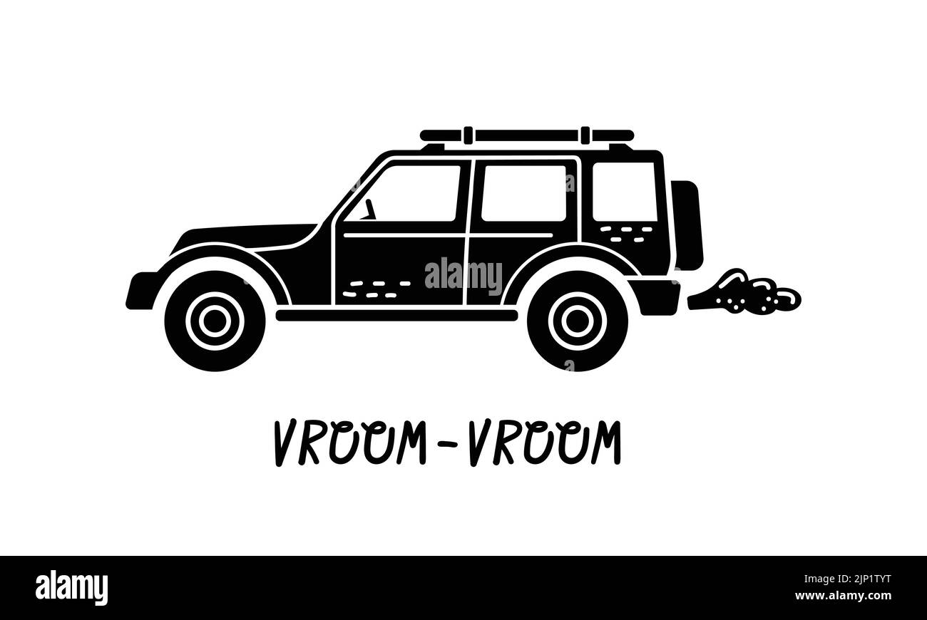 Vector hand-drawn illustration of a car. Personal vehicles Stock Vector ...