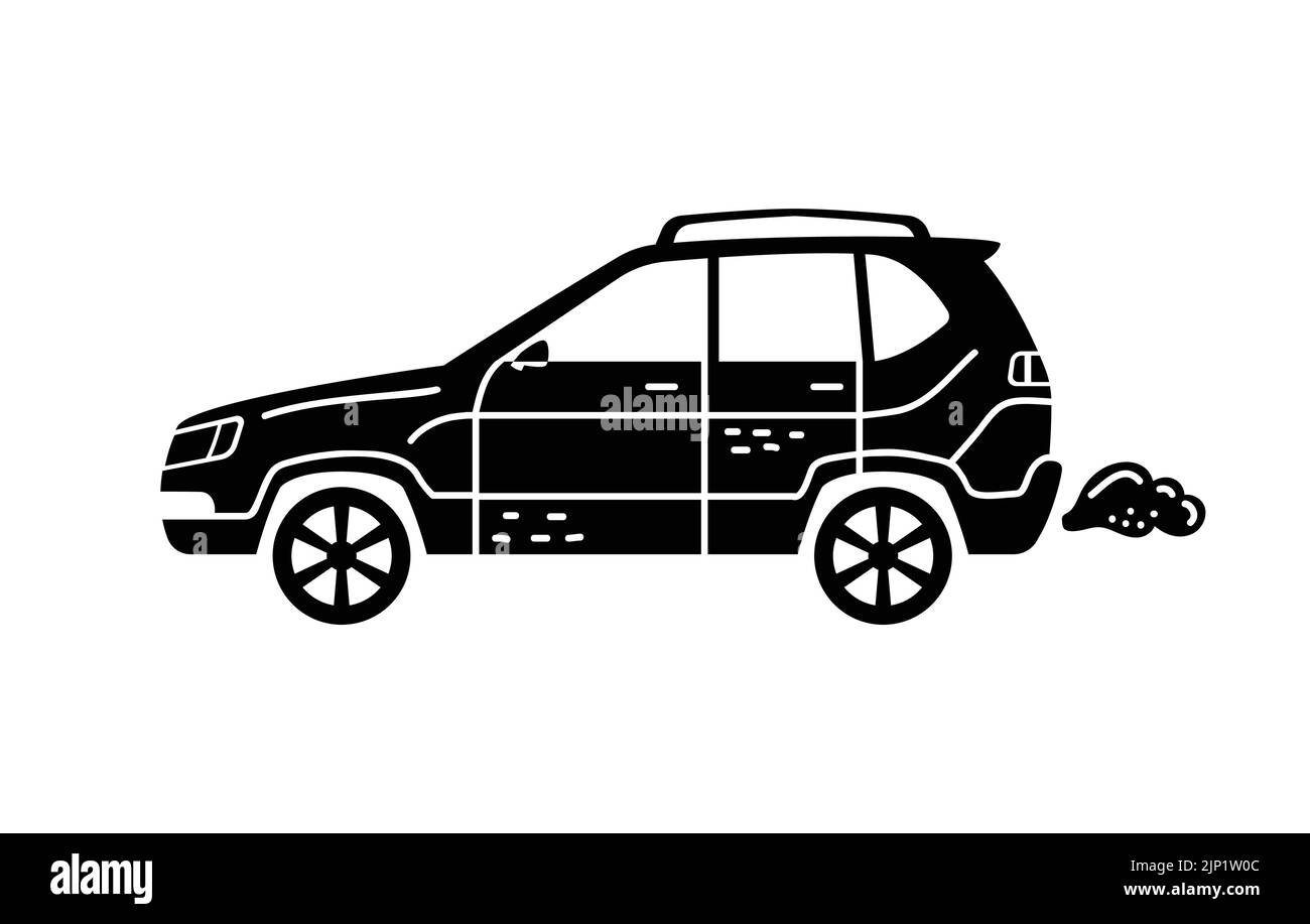 Vector hand-drawn illustration of a car. Personal vehicles Stock Vector ...