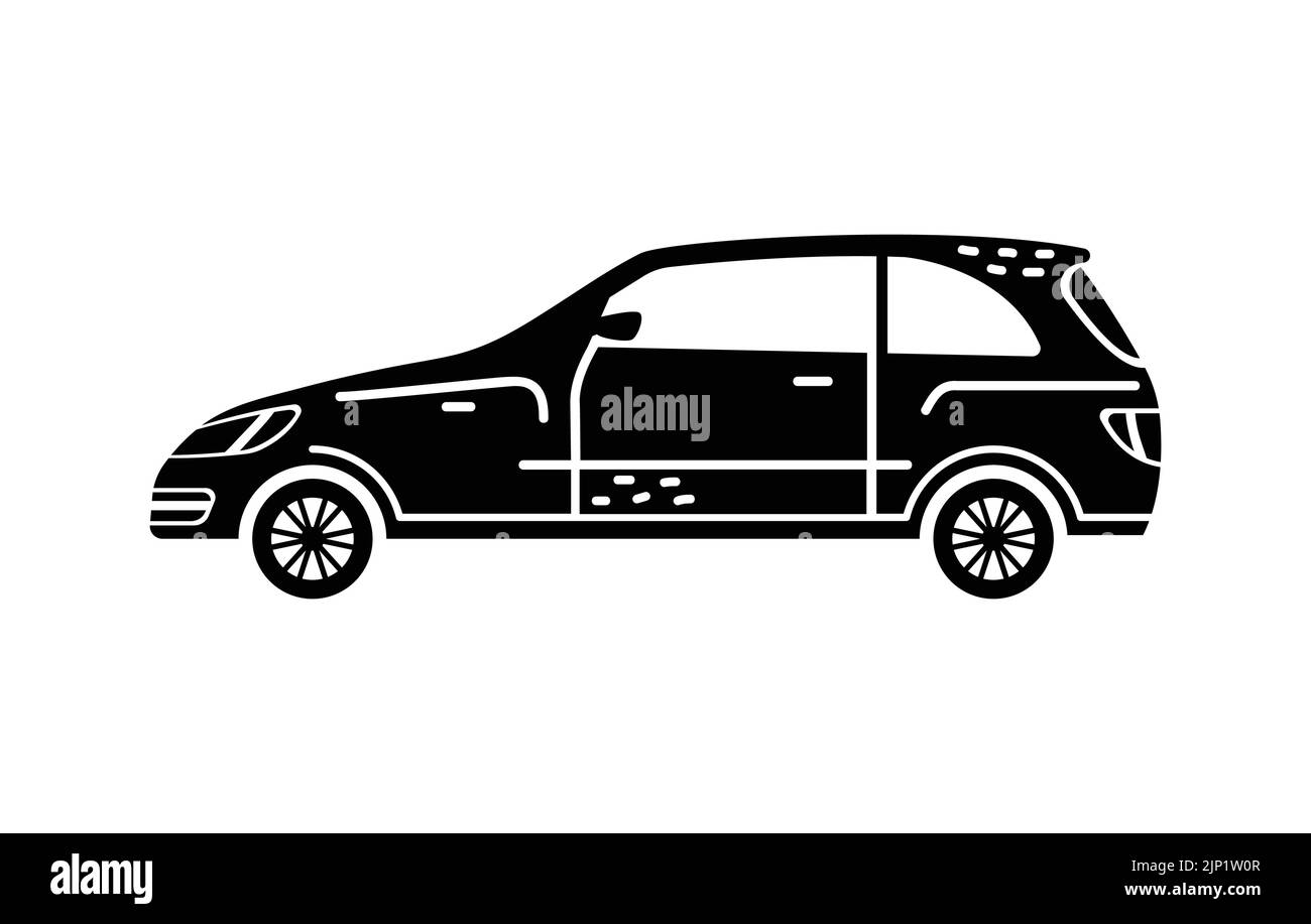Vector hand-drawn illustration of a car. Personal vehicles Stock Vector ...