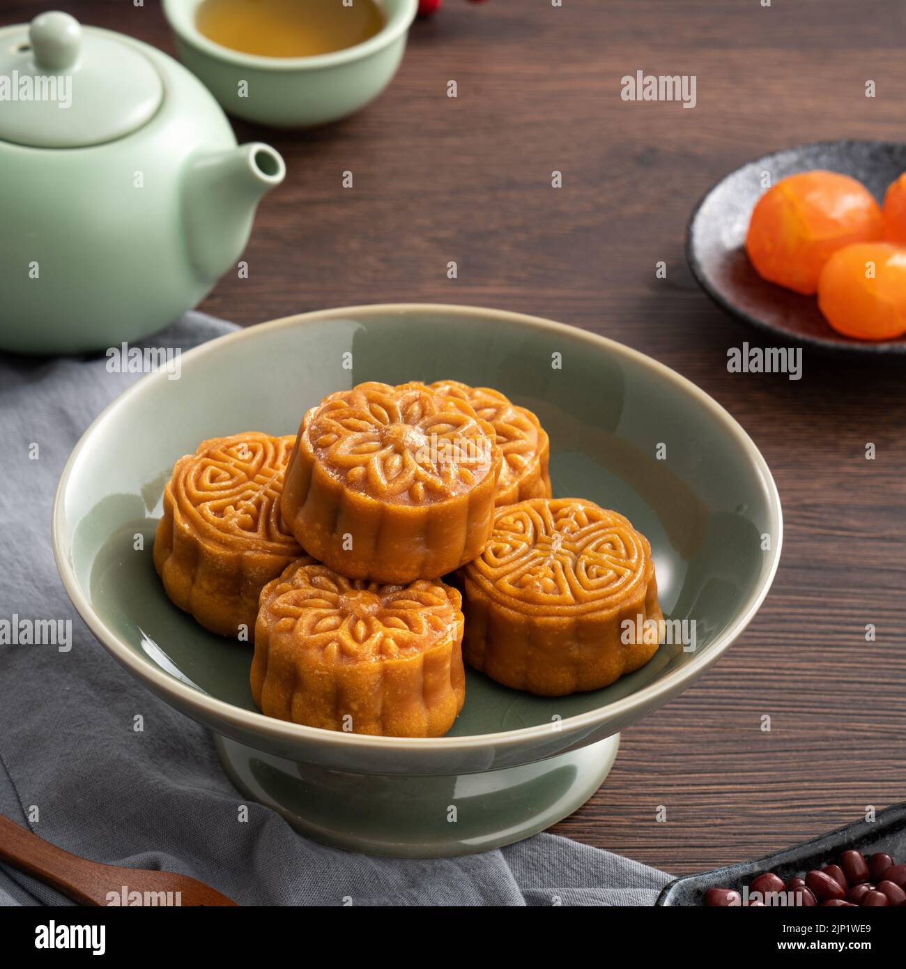 Delicious Cantonese moon cake for Mid-Autumn Festival food mooncake on ...