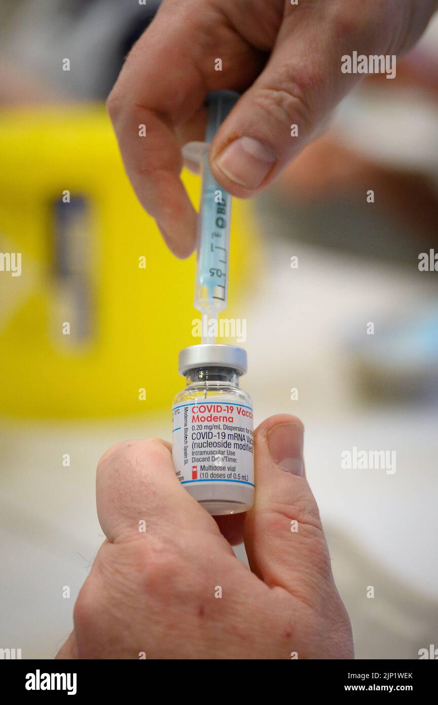 File photo dated 16/12/21 of Medical staff preparing shots of the ...