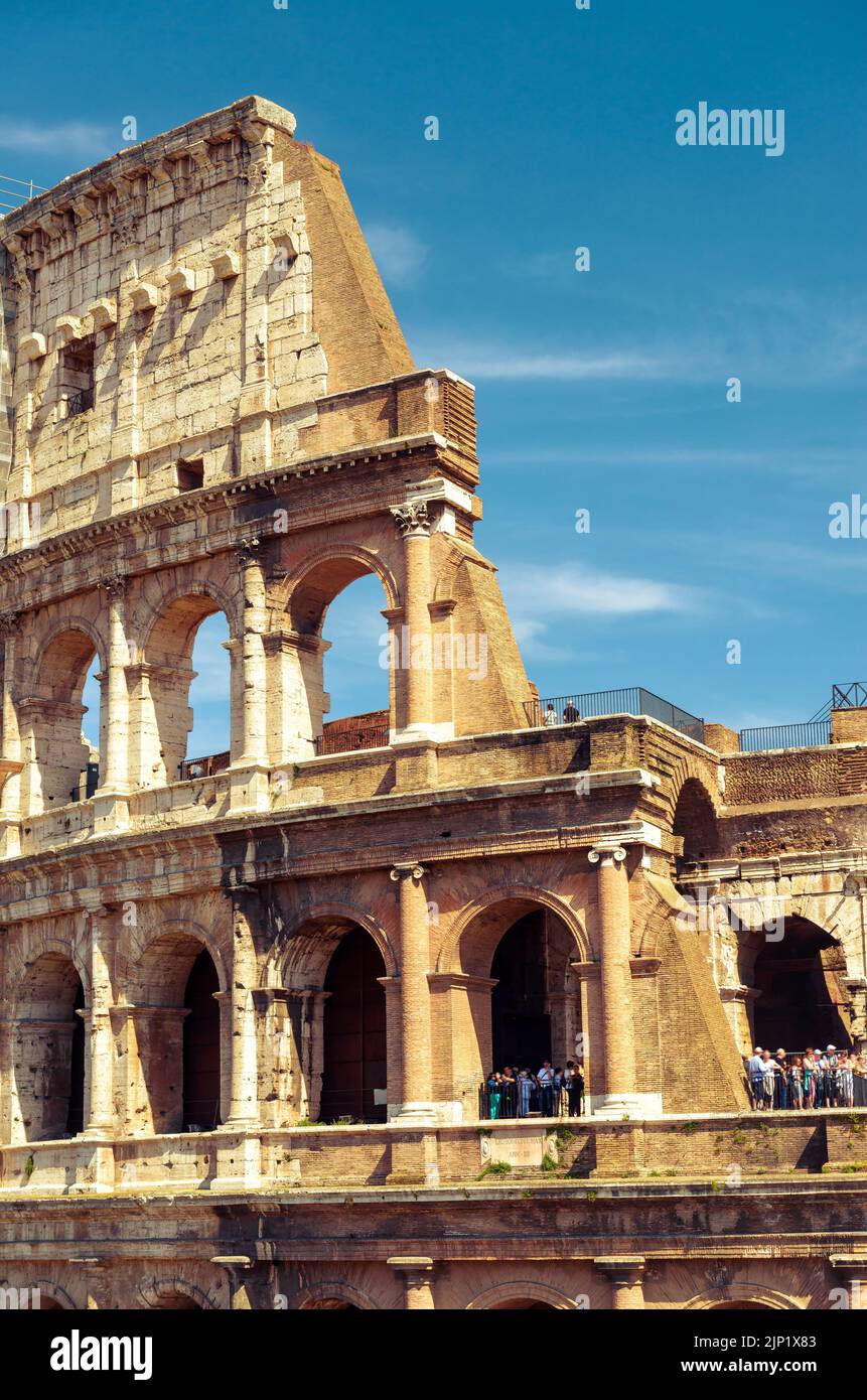 Colosseum or Coliseum in Rome, Italy. Ancient Roman Colosseum is top ...