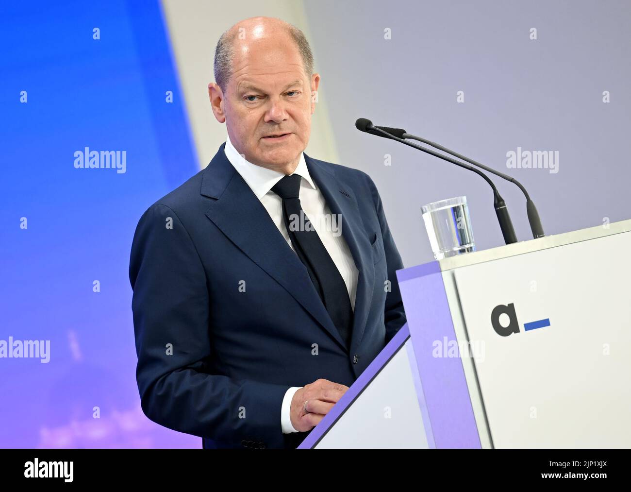 Berlin, Germany. 15th Aug, 2022. German Chancellor Olaf Scholz (SPD ...