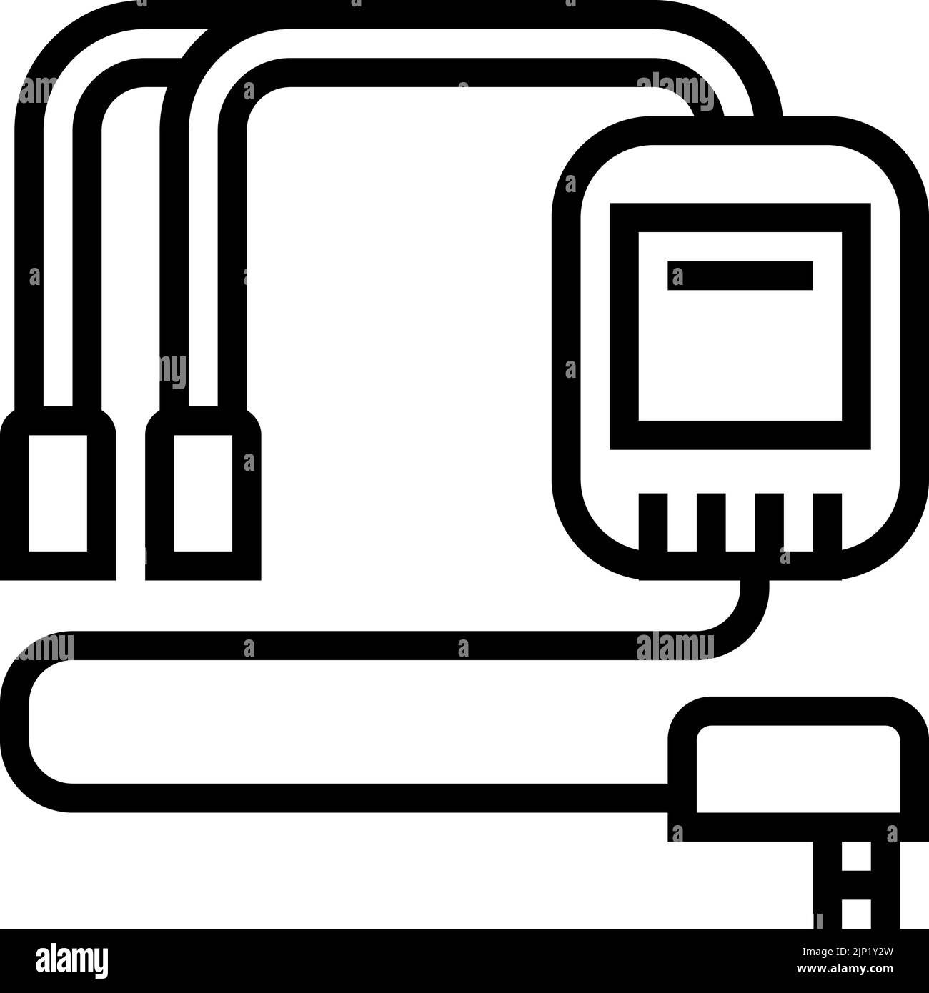 aerator aquarium fish line icon vector illustration Stock Vector Image ...