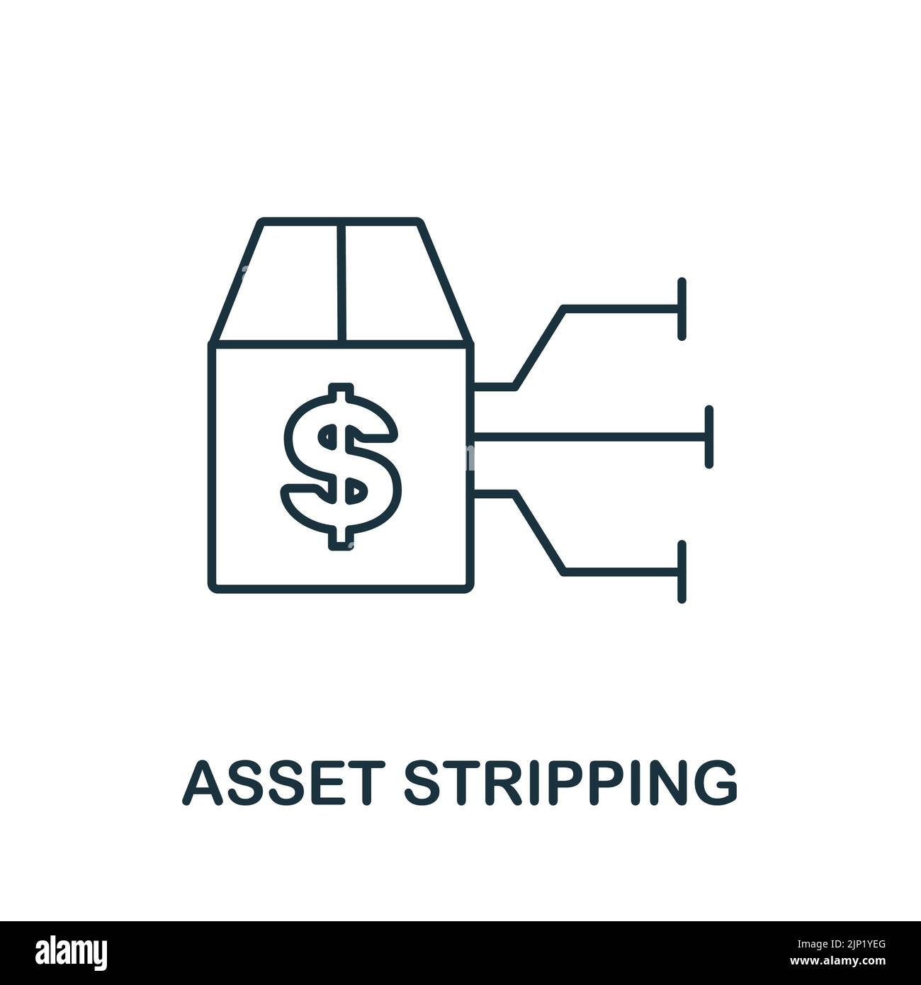 Asset Stripping flat icon. Colored element sign from auditors ...