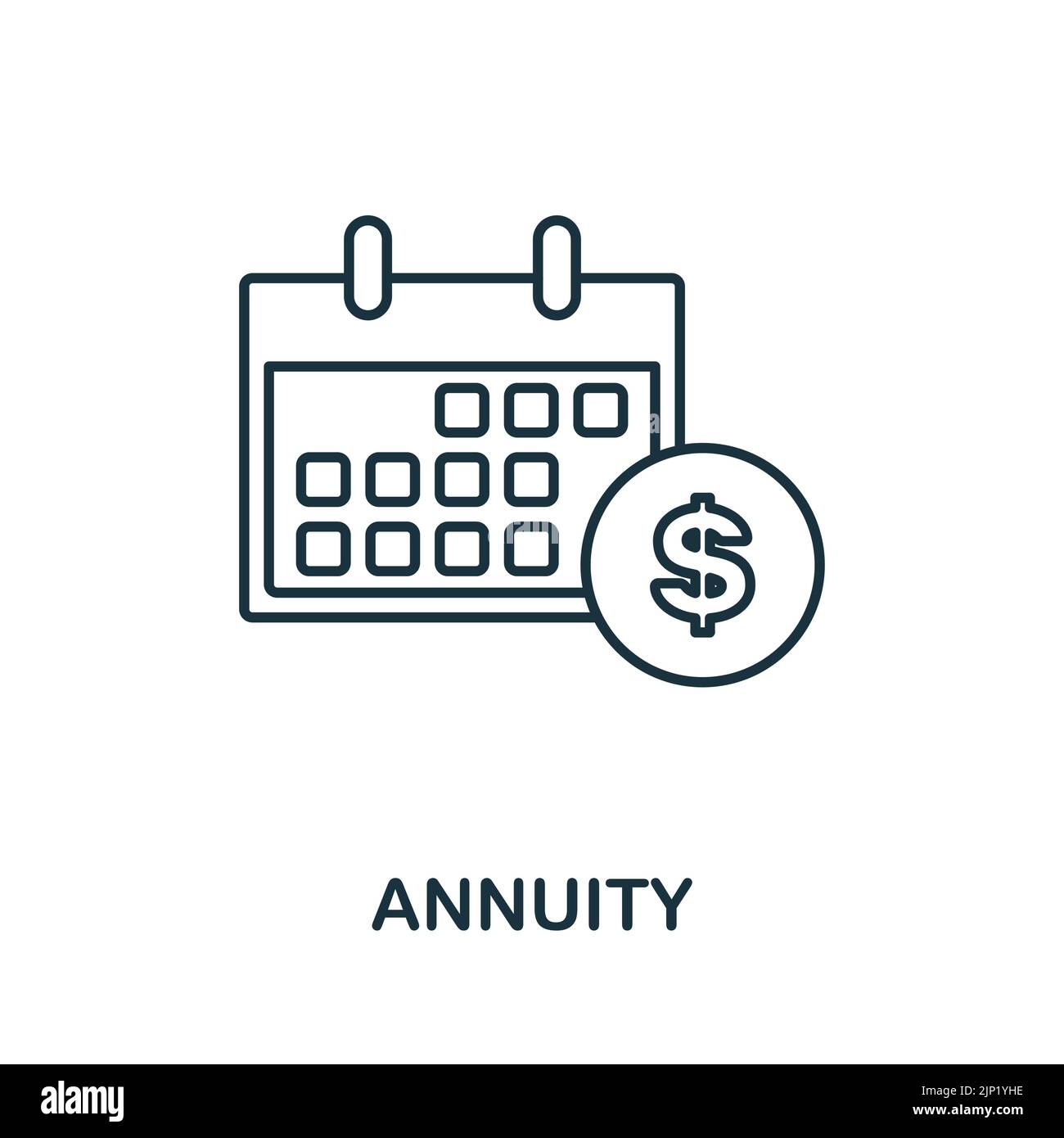 Annuity flat icon. Colored element sign from auditors collection. Flat ...